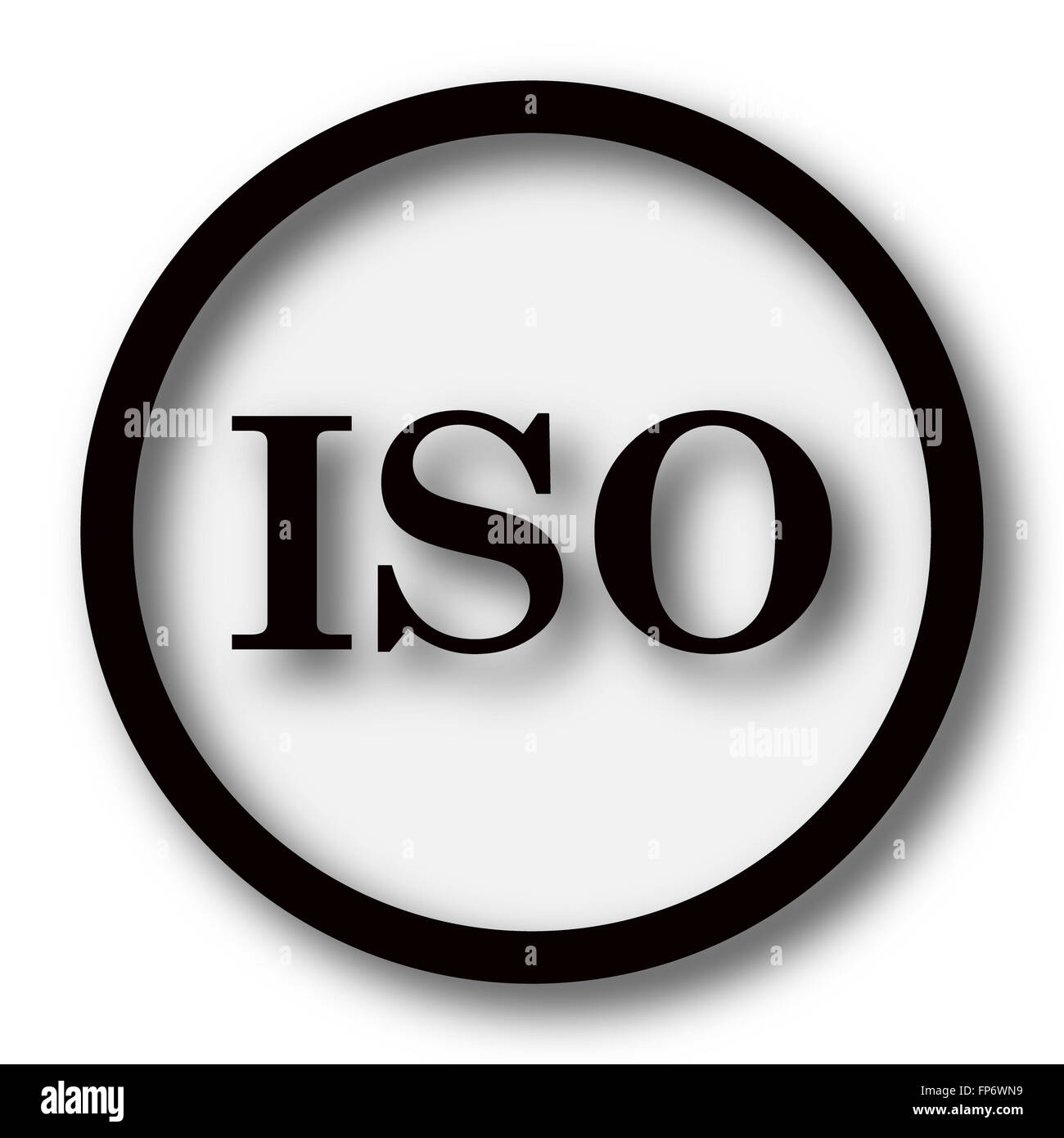 ISO icon. Internet button on white background Stock Photo - Alamy