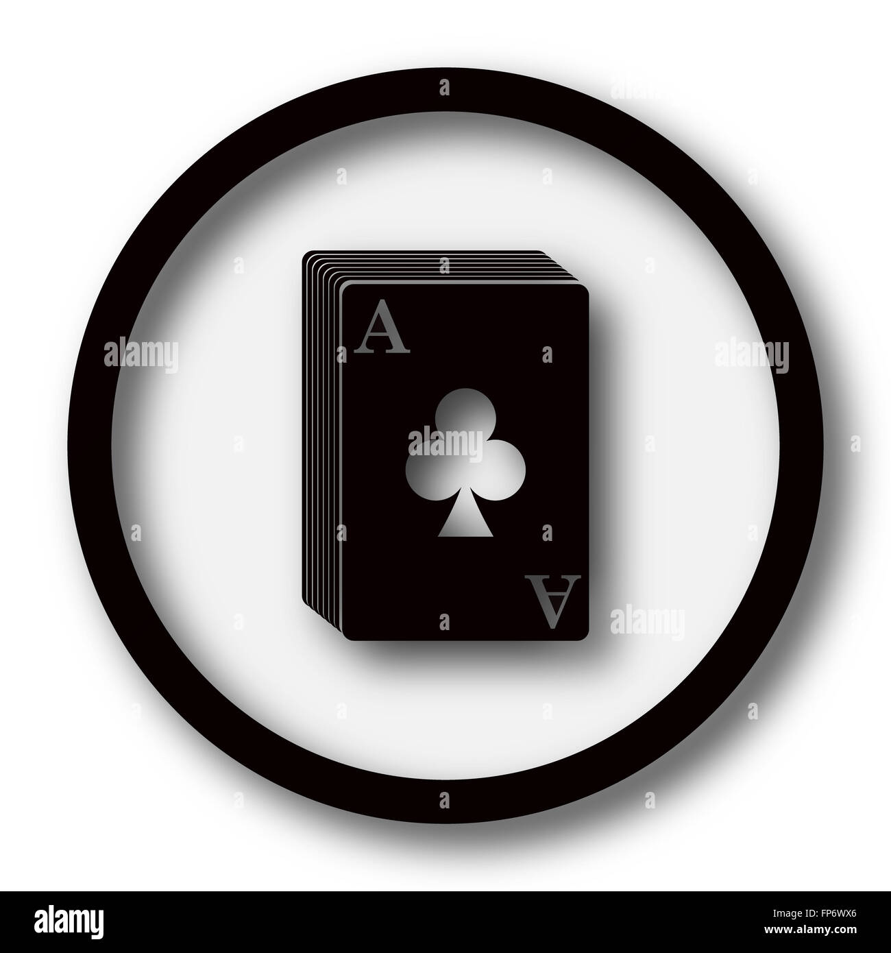 Deck of cards icon. Internet button on white background Stock Photo - Alamy