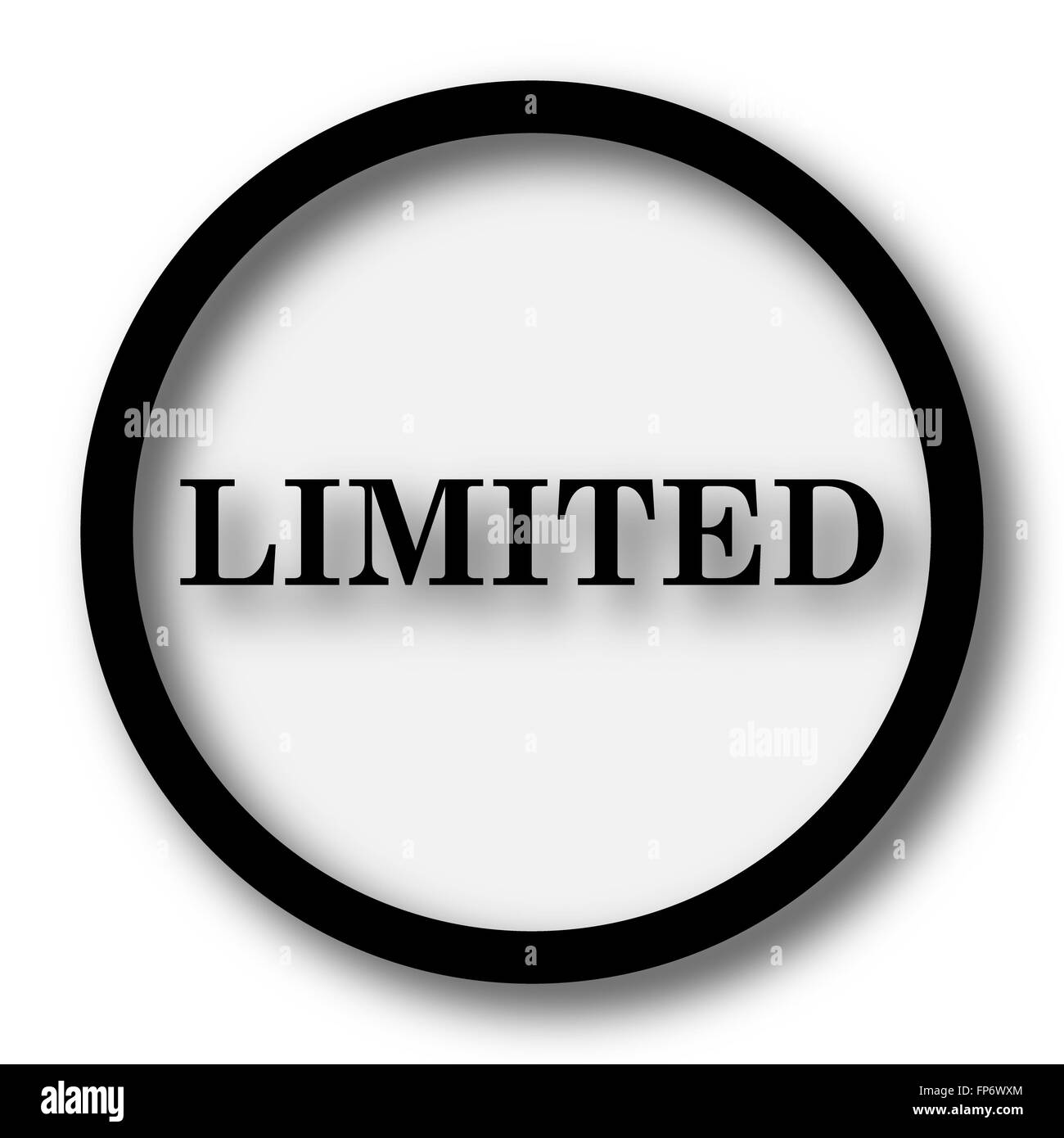 Limited icon. Internet button on white background Stock Photo - Alamy