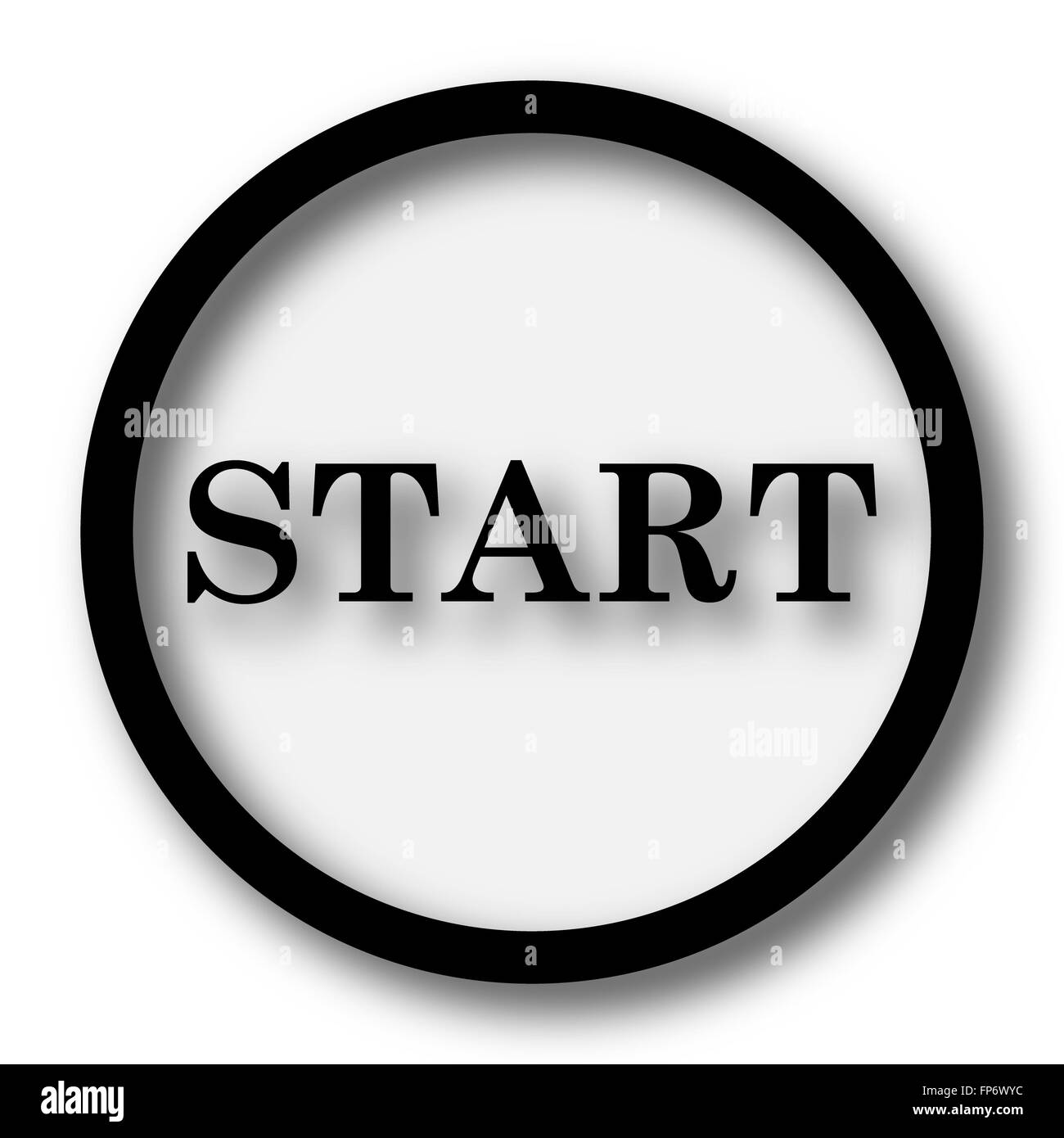 Start icon. Internet button on white background Stock Photo - Alamy