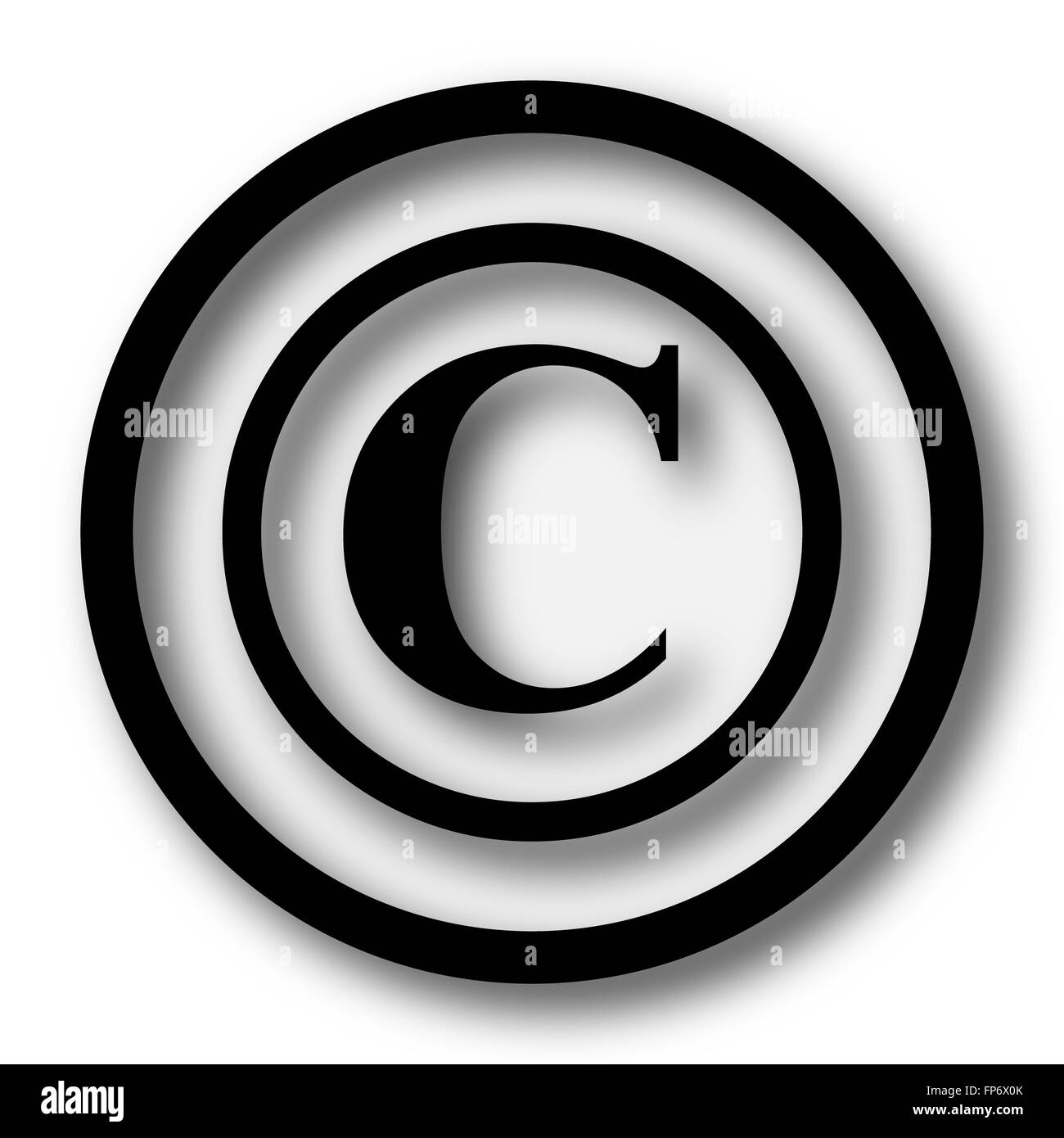 Copyright icon. Internet button on white background Stock Photo - Alamy