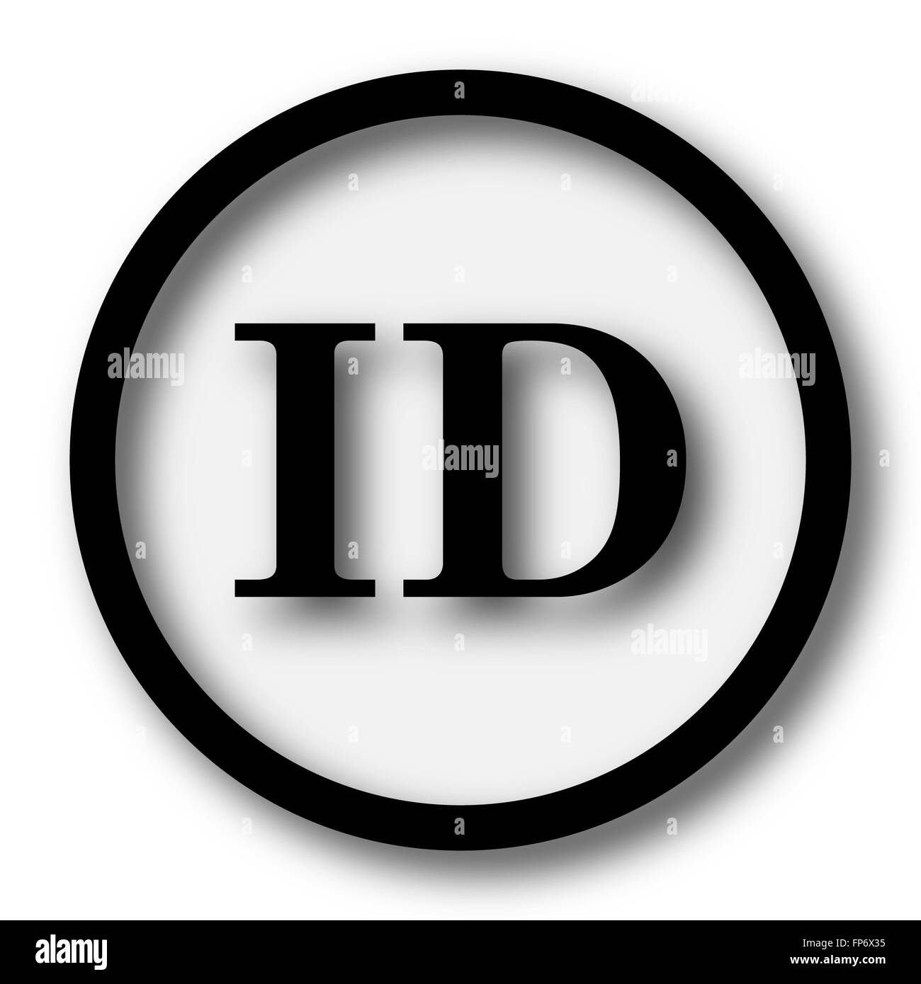 ID icon. Internet button on white background Stock Photo - Alamy