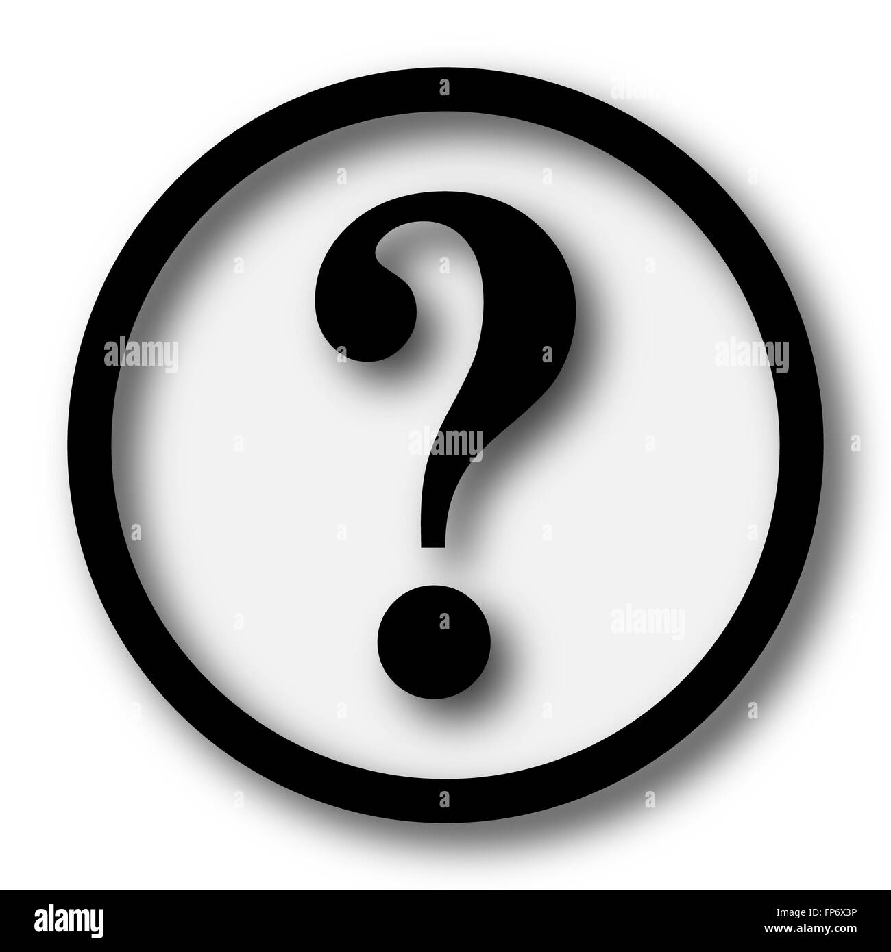 Question mark icon. Internet button on white background Stock Photo - Alamy