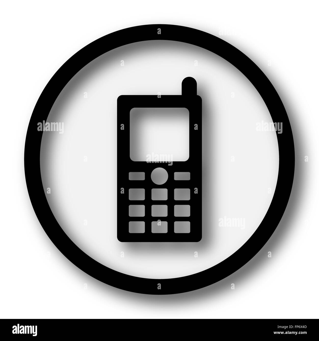 Mobile phone icon. Internet button on white background Stock Photo - Alamy