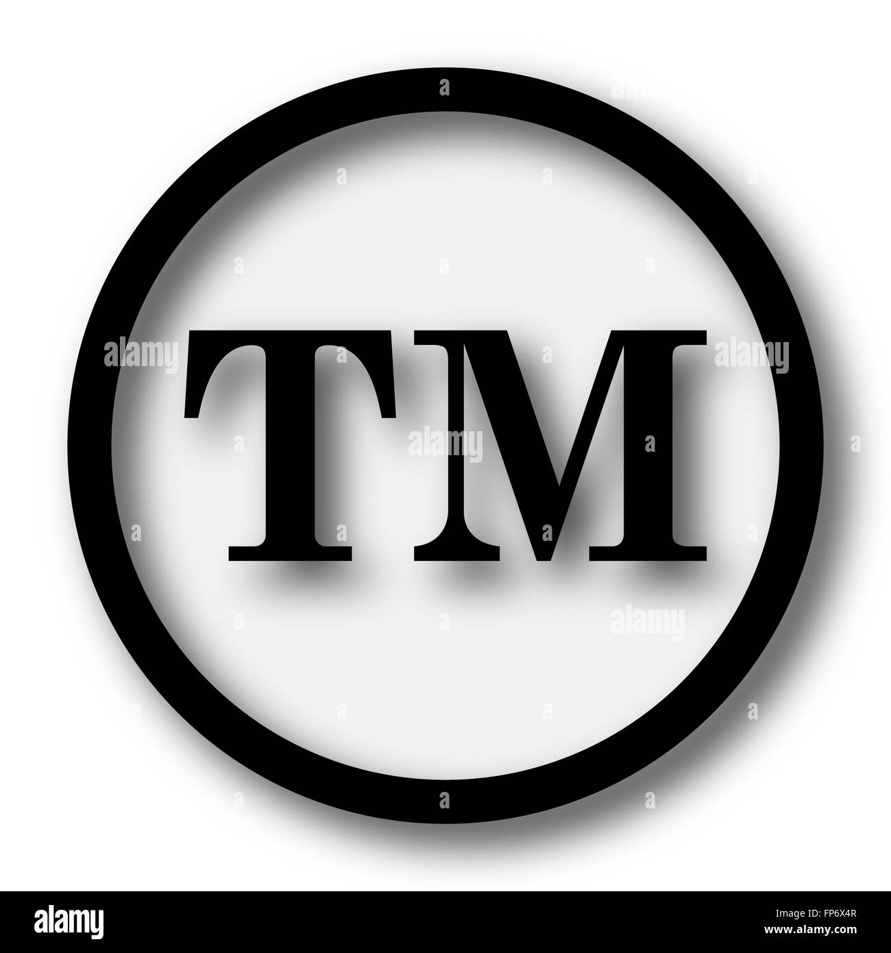 Trade mark icon. Internet button on white background Stock Photo - Alamy
