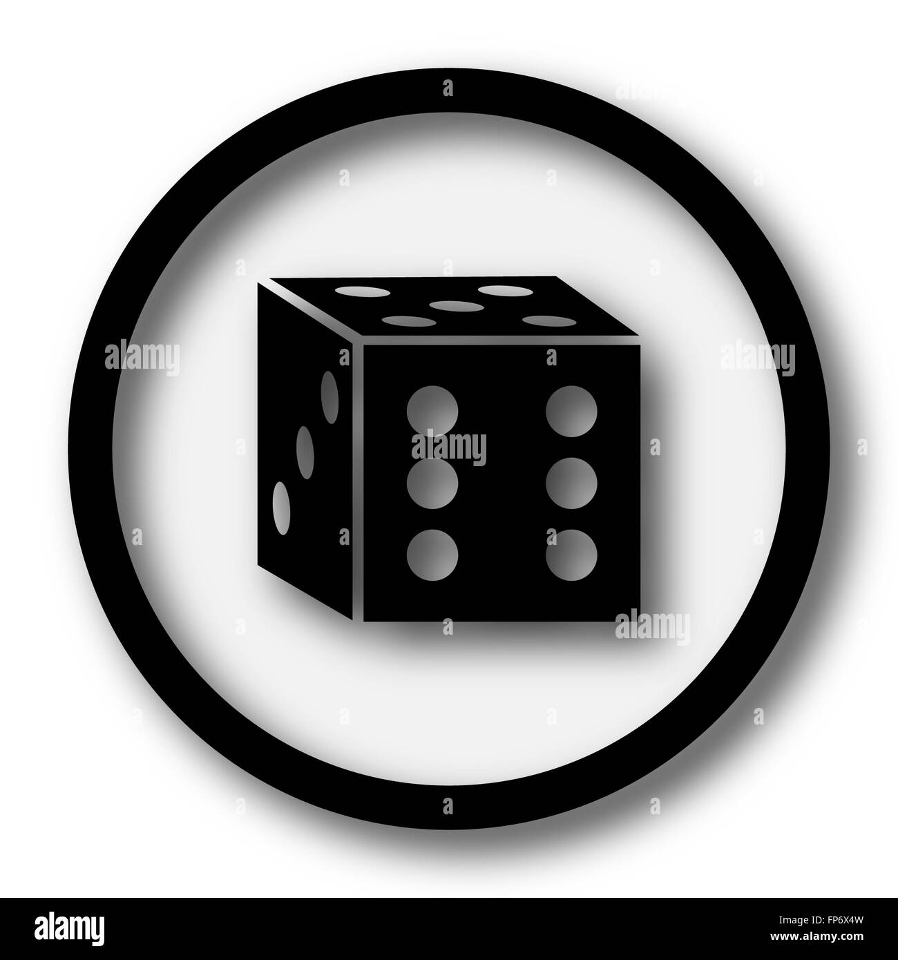 Dice icon. Internet button on white background Stock Photo - Alamy