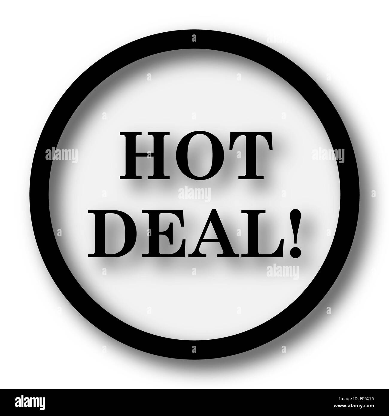 Hot deal icon. Internet button on white background Stock Photo - Alamy
