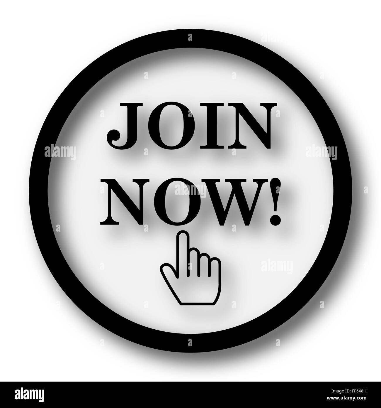 Join now icon. Internet button on white background Stock Photo - Alamy