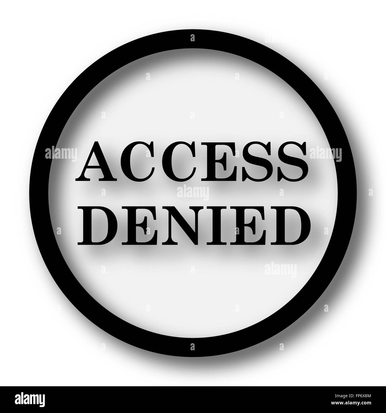 Access denied icon. Internet button on white background Stock Photo - Alamy