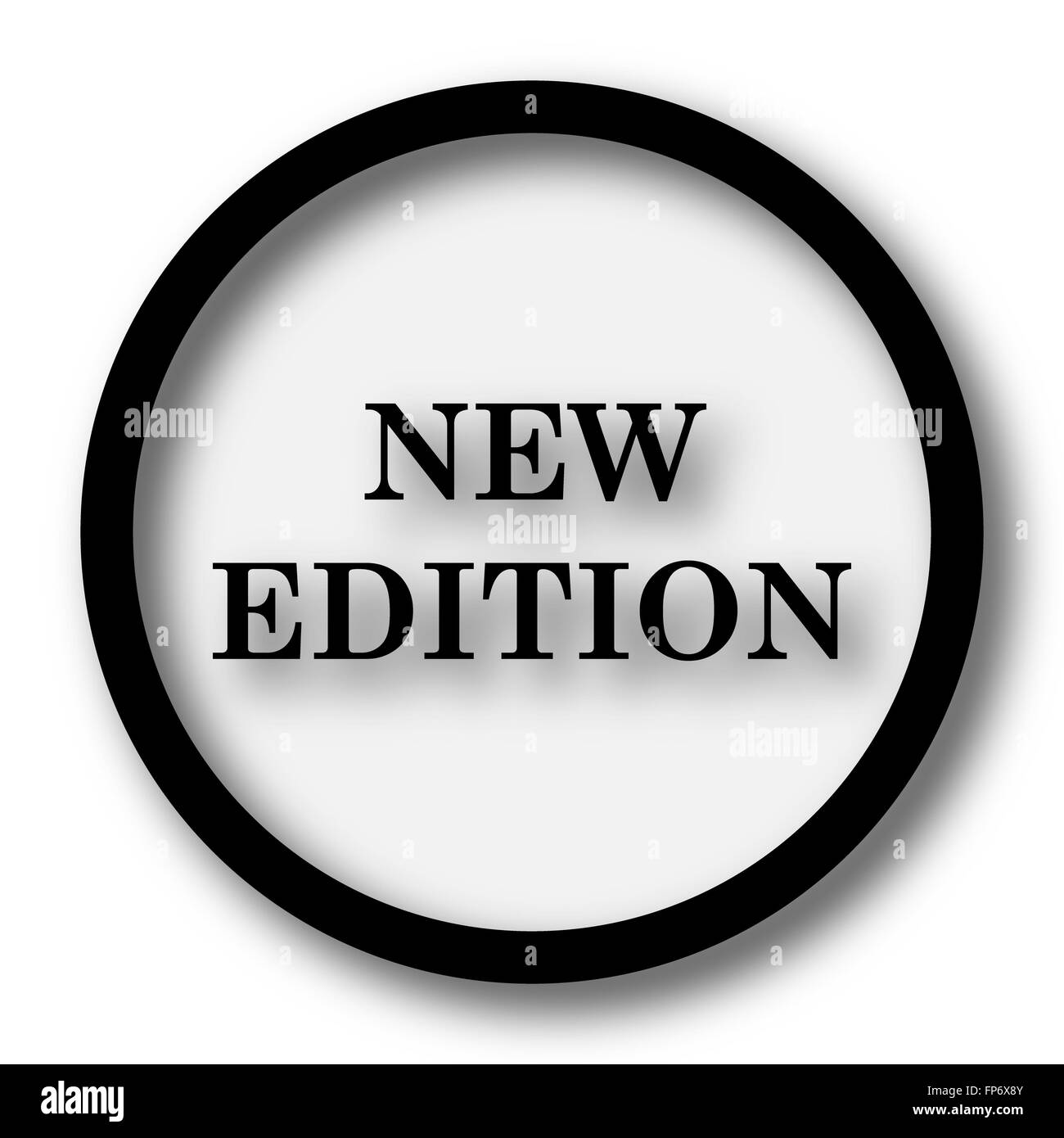 New edition icon. Internet button on white background Stock Photo - Alamy