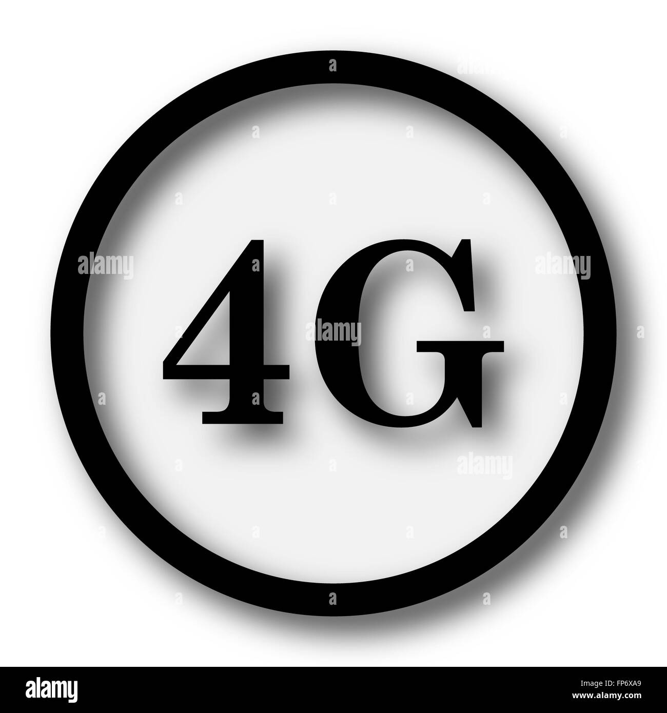 4G icon. Internet button on white background Stock Photo - Alamy