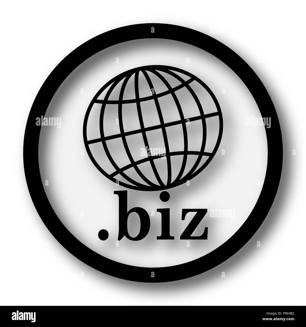 .biz icon. Internet button on white background Stock Photo - Alamy