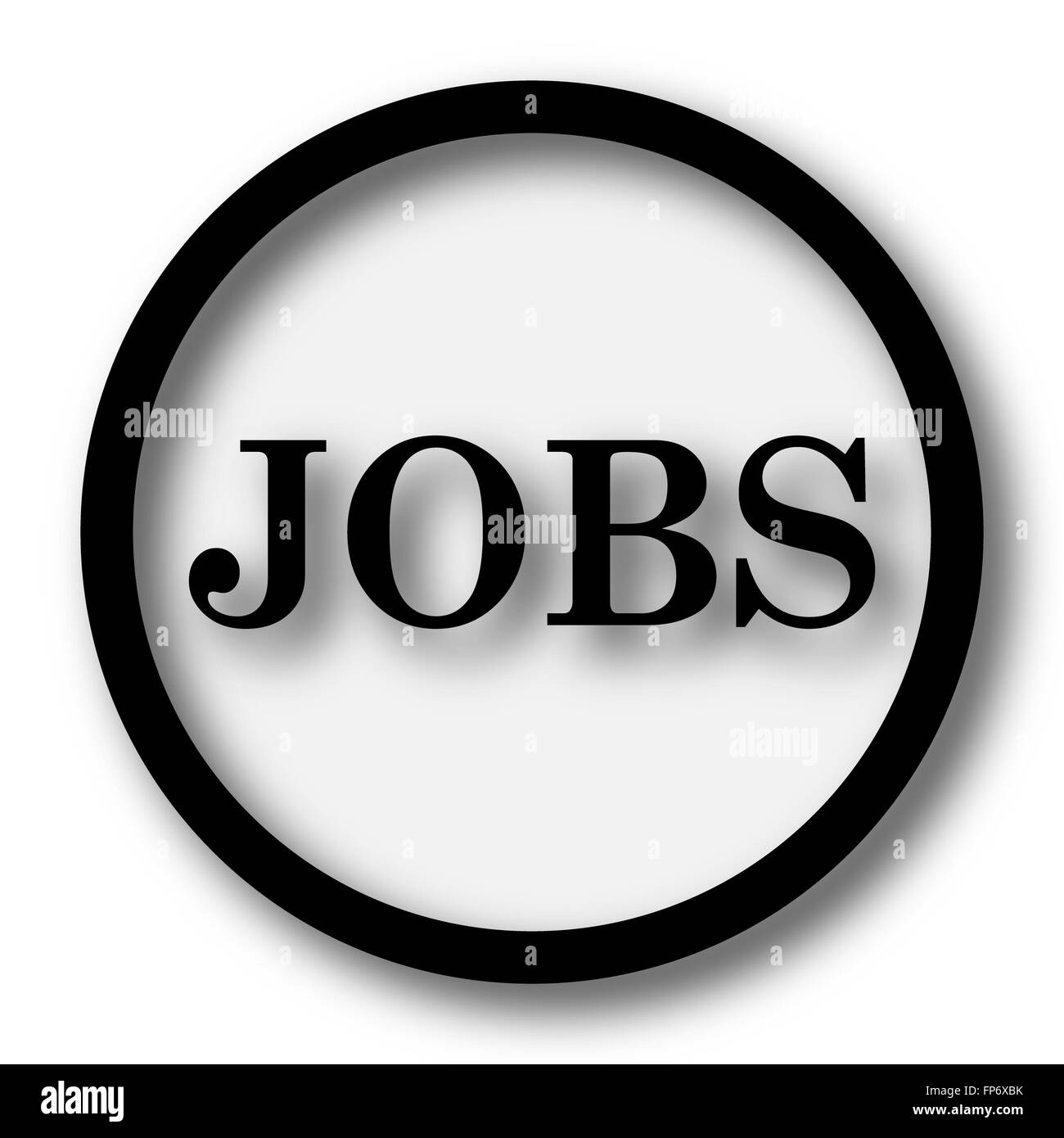 Jobs icon. Internet button on white background Stock Photo - Alamy