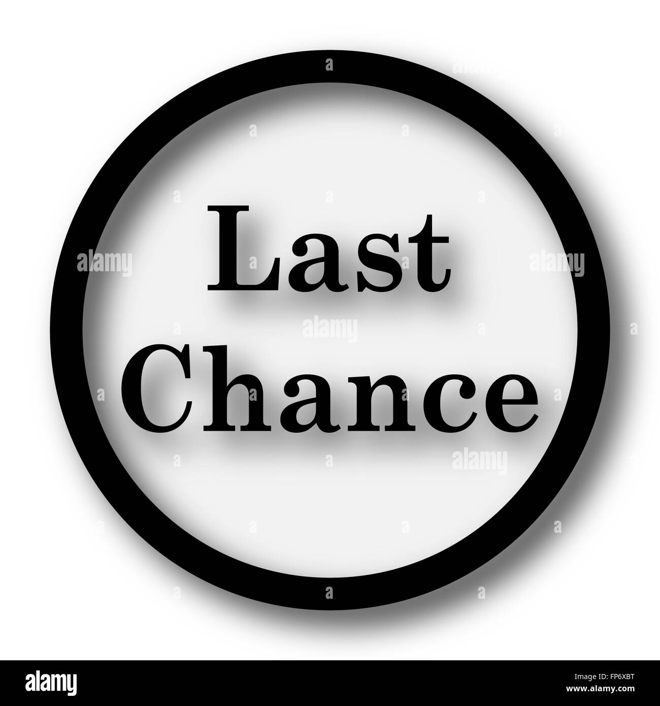 Last chance icon. Internet button on white background Stock Photo - Alamy
