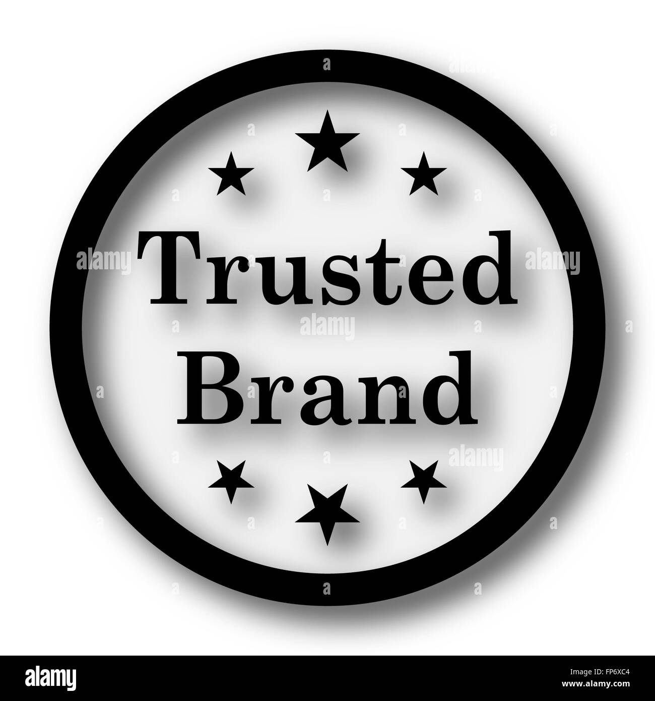 Trusted brand icon. Internet button on white background Stock Photo - Alamy