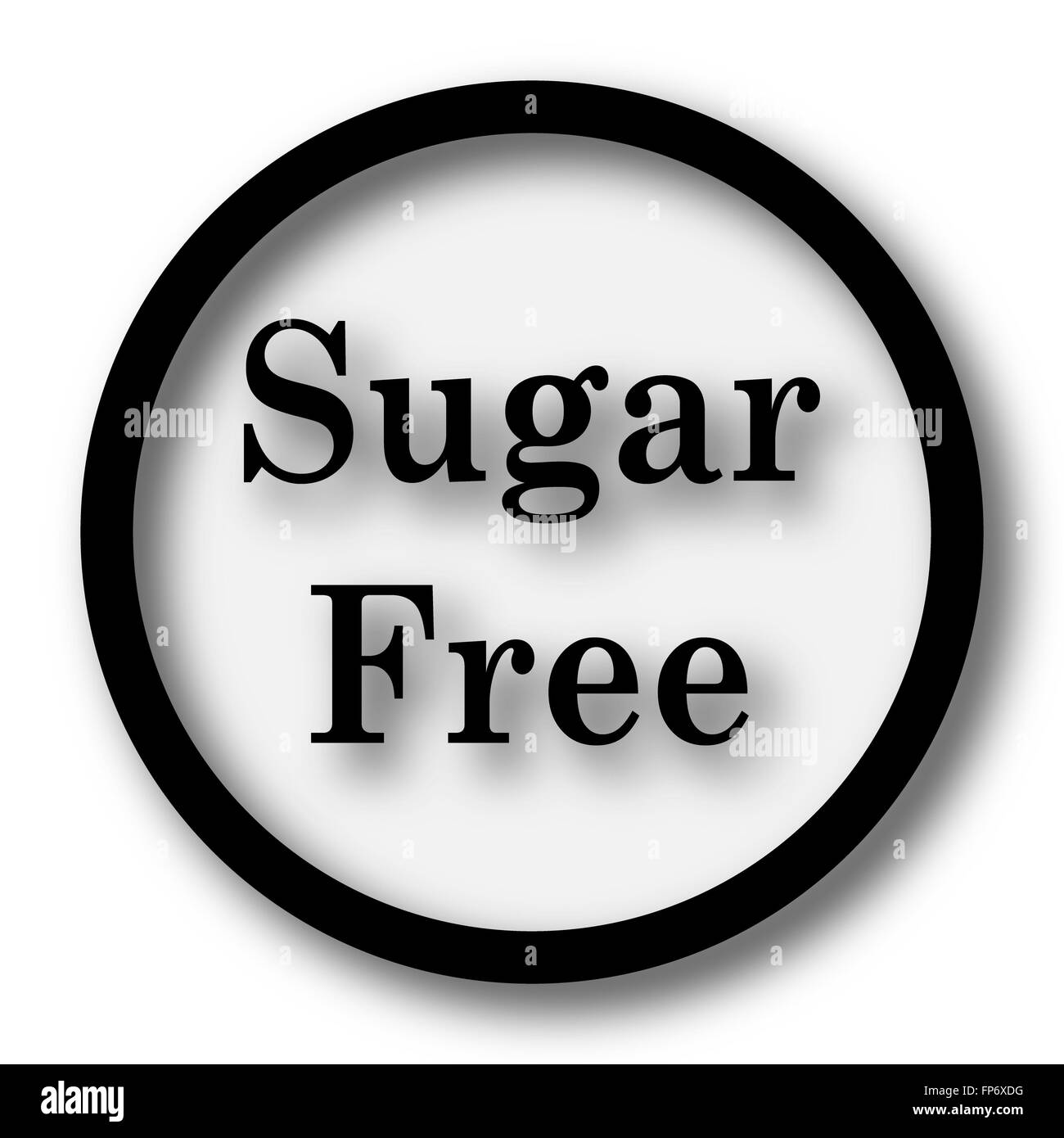 Sugar free icon. Internet button on white background Stock Photo - Alamy