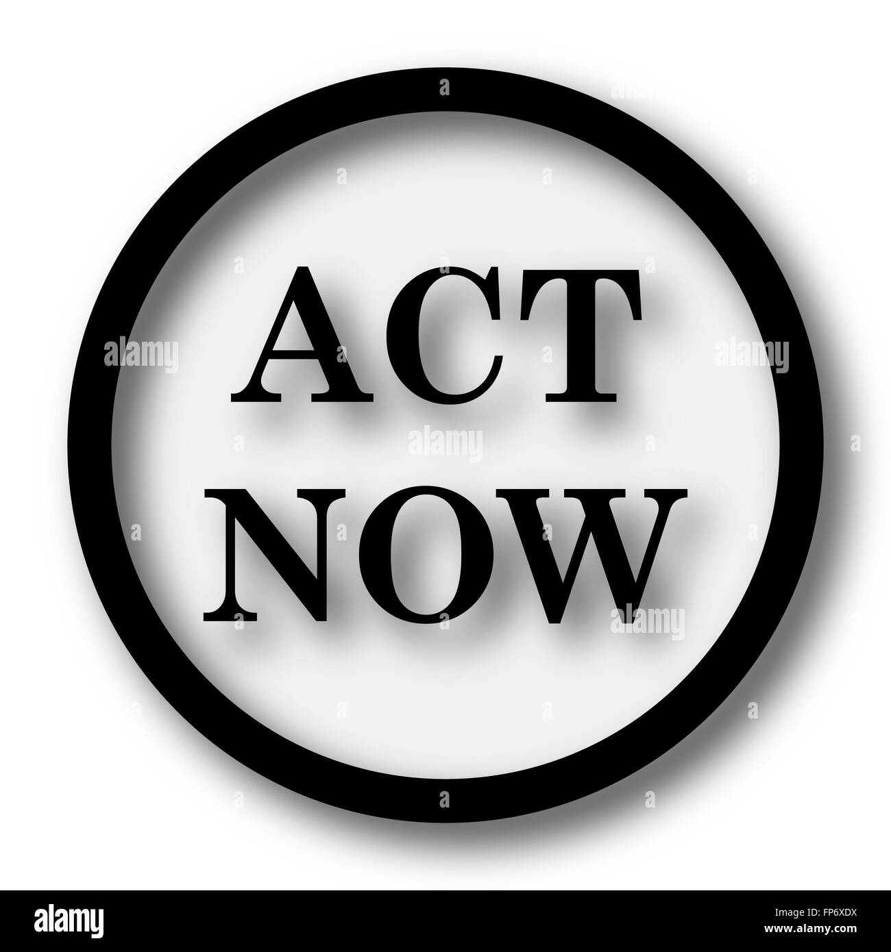 Act now icon. Internet button on white background Stock Photo - Alamy