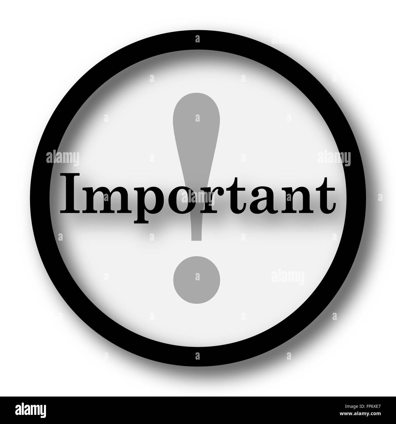 Important icon. Internet button on white background Stock Photo - Alamy