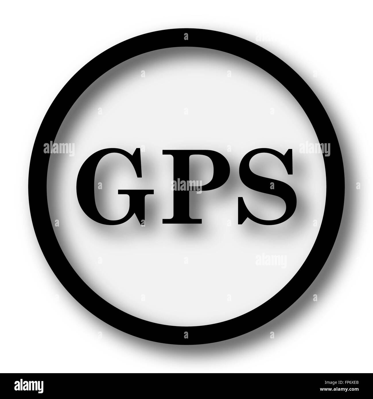 GPS icon. Internet button on white background Stock Photo - Alamy
