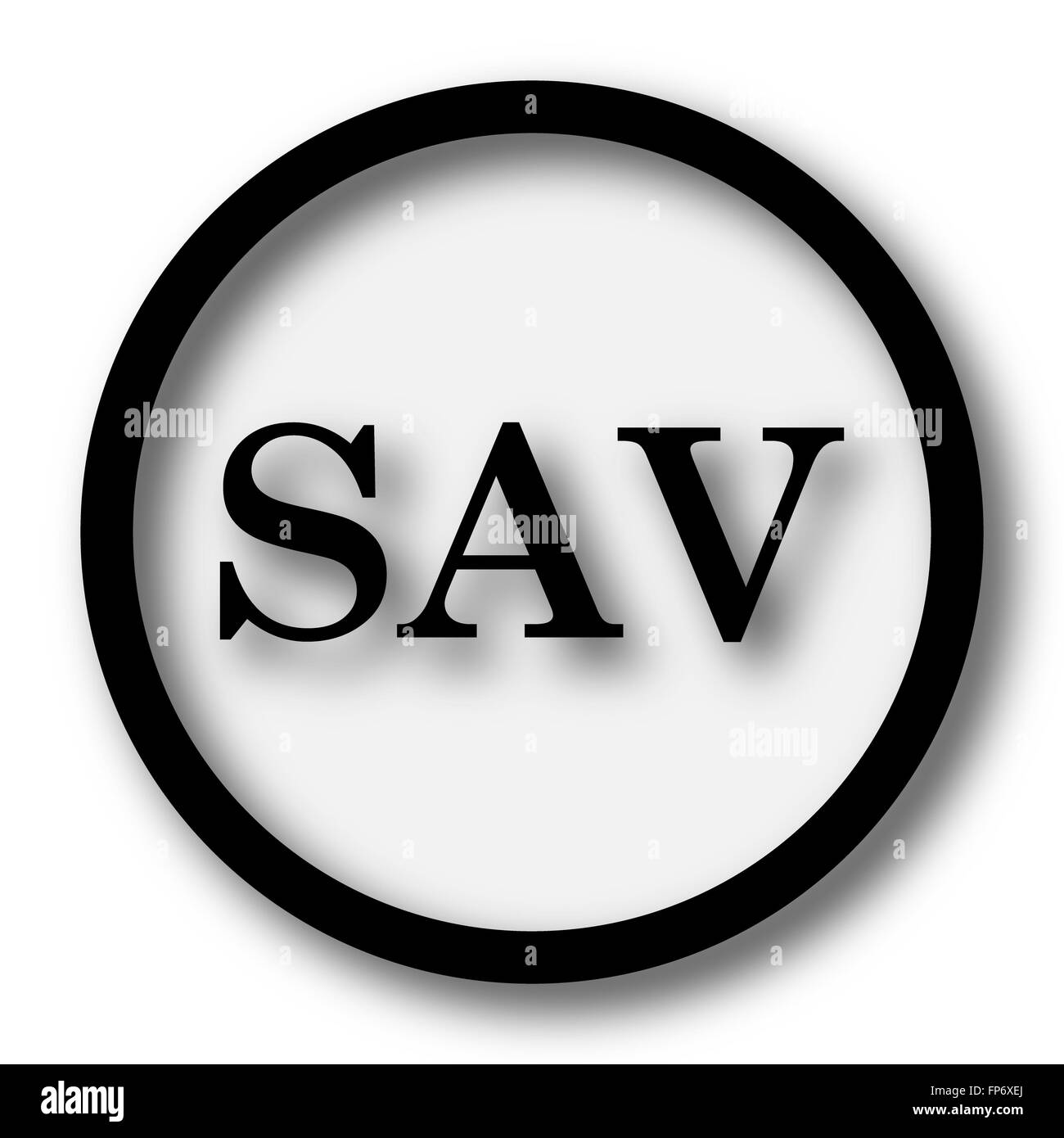 SAV icon. Internet button on white background Stock Photo - Alamy