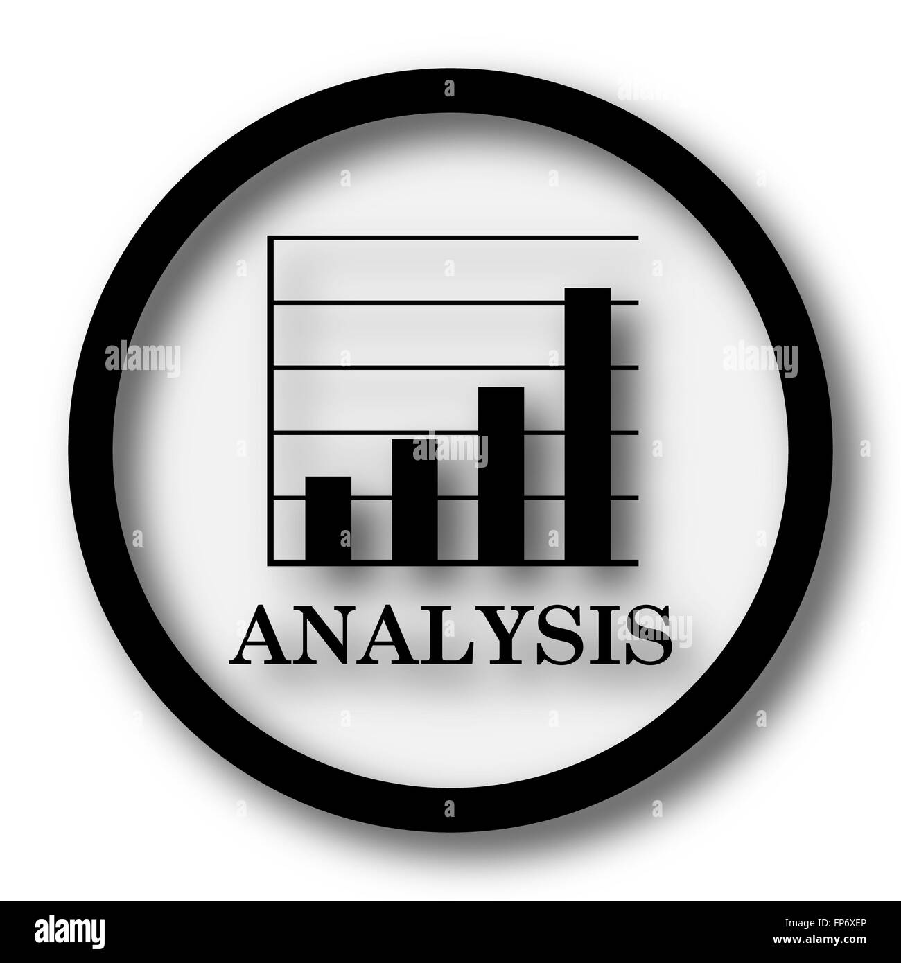 Analysis icon. Internet button on white background Stock Photo - Alamy