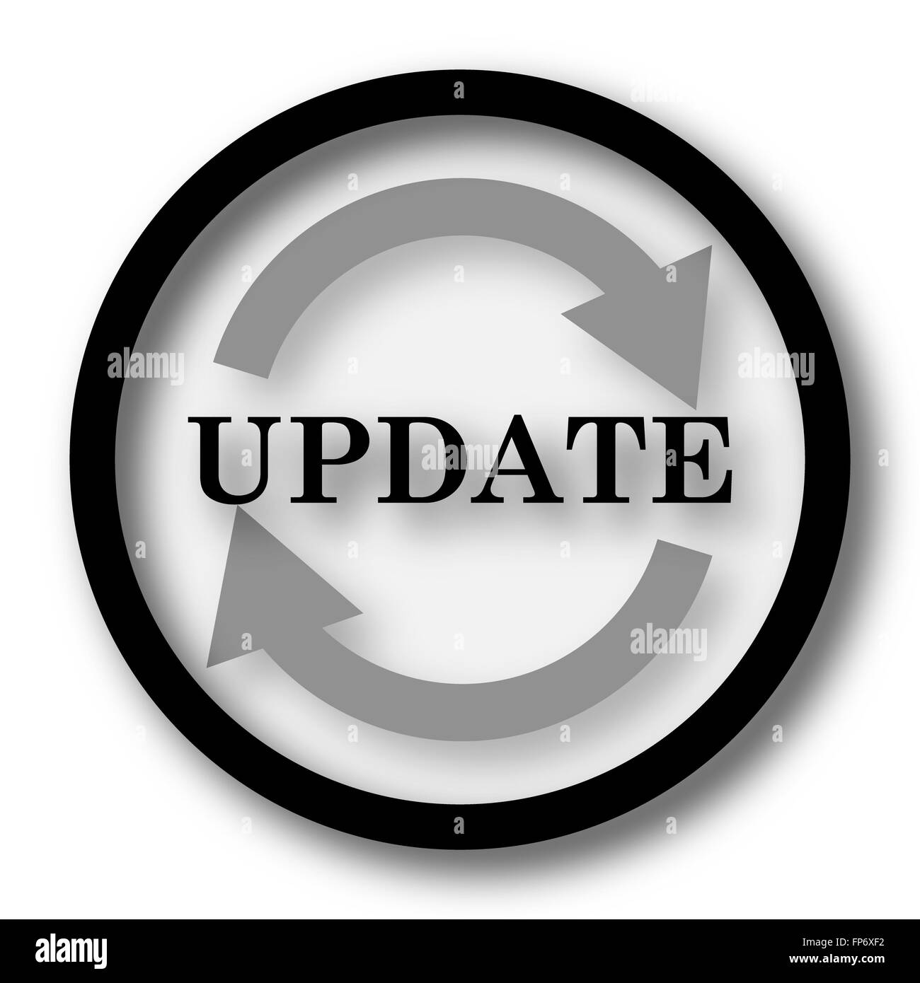 Update icon. Internet button on white background Stock Photo - Alamy