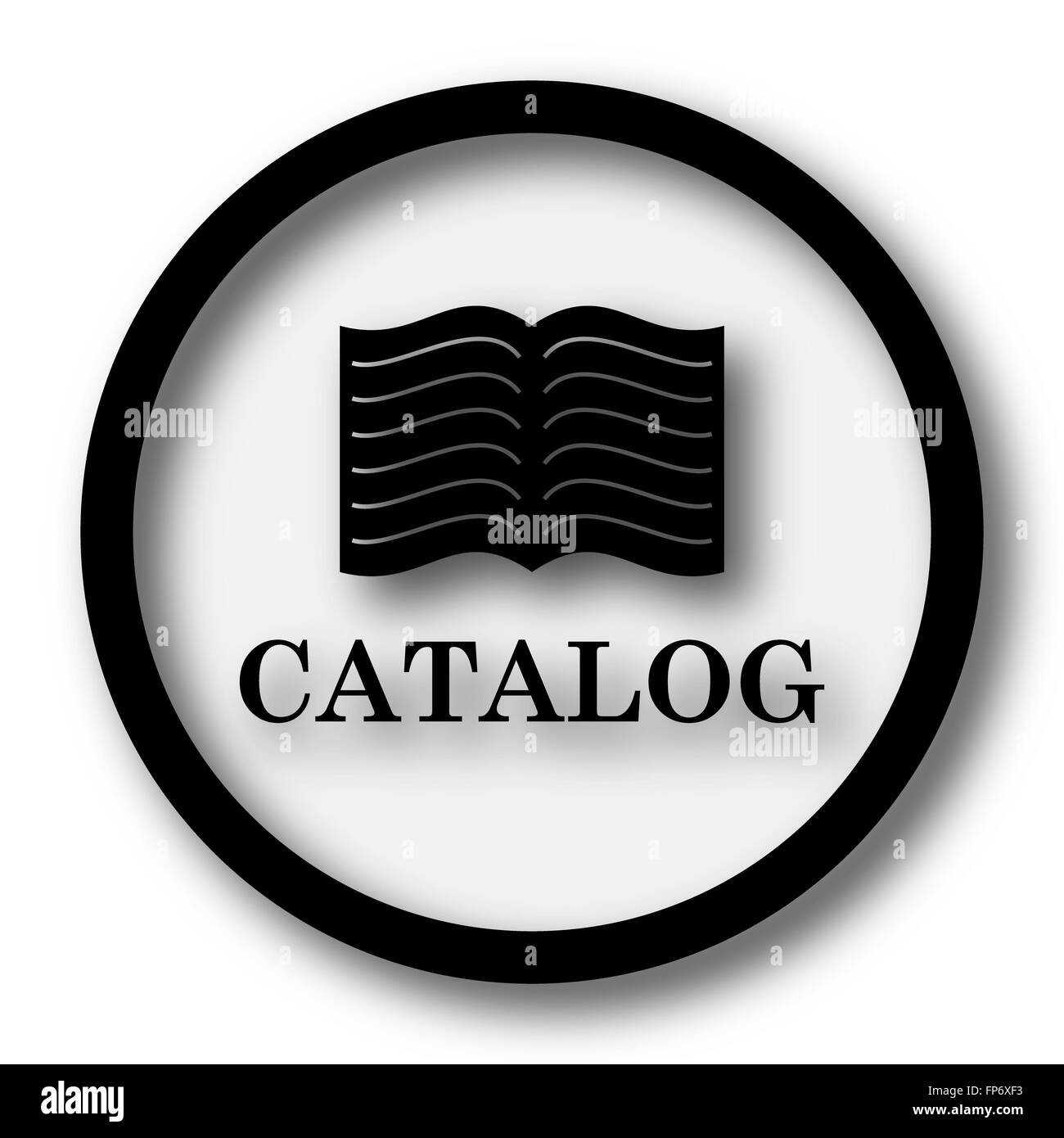Catalog icon. Internet button on white background Stock Photo - Alamy
