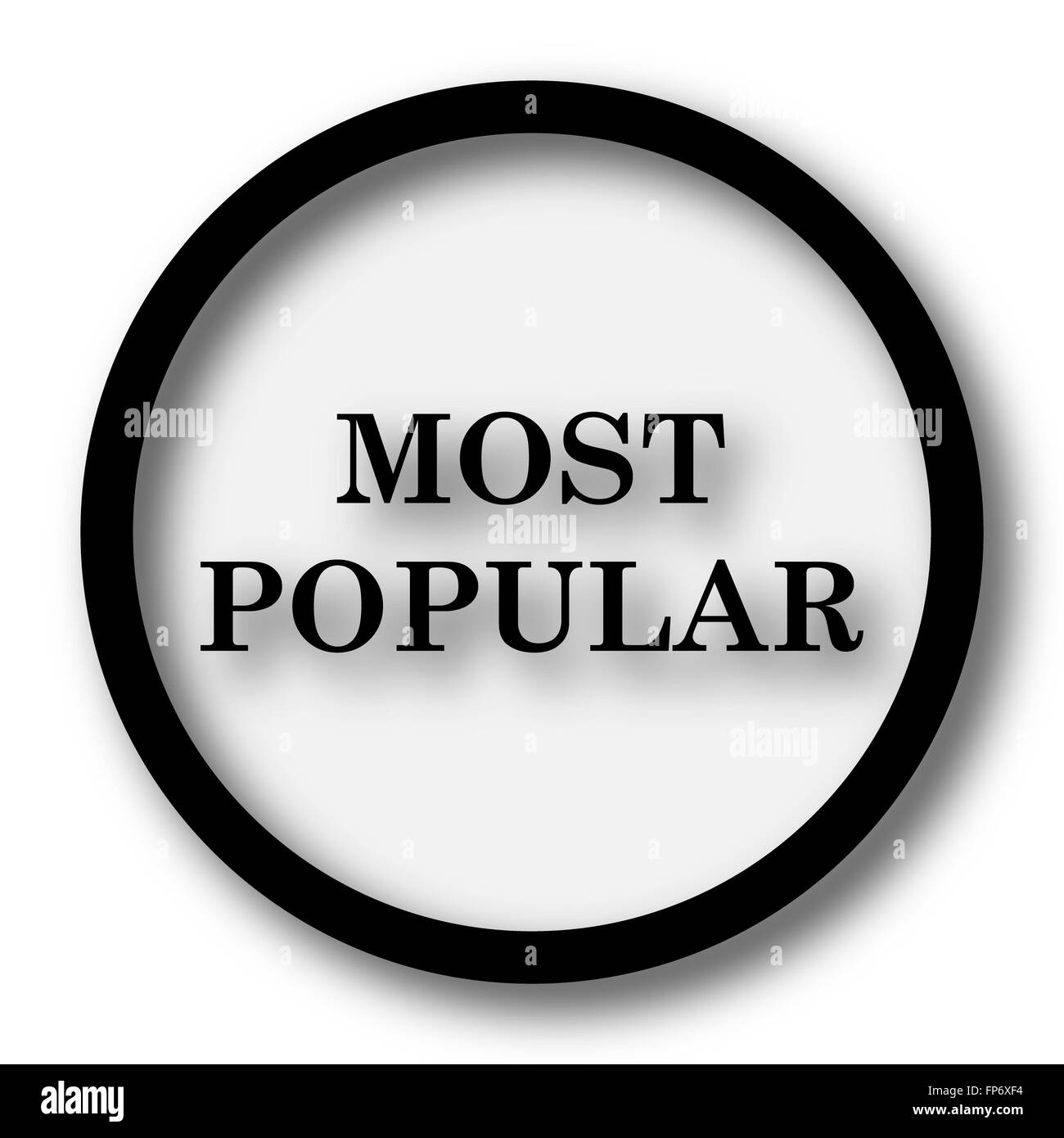 Most popular icon. Internet button on white background Stock Photo - Alamy