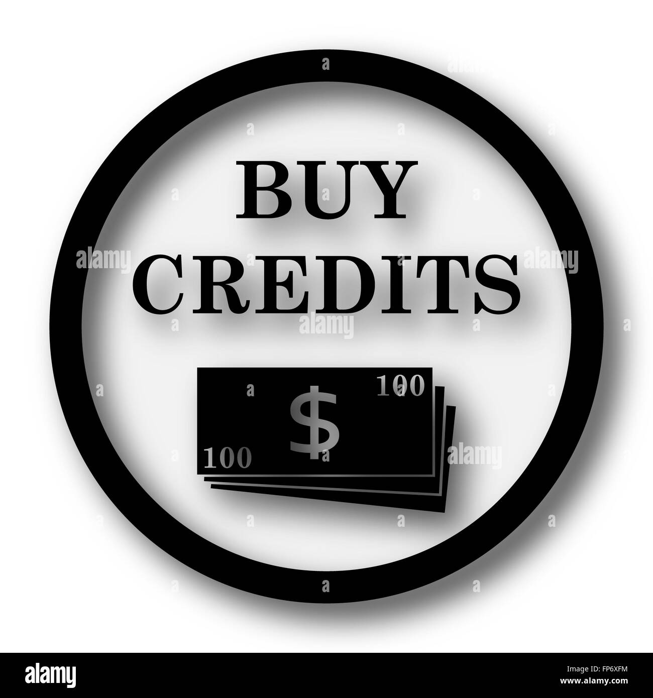 Buy credits icon. Internet button on white background Stock Photo - Alamy
