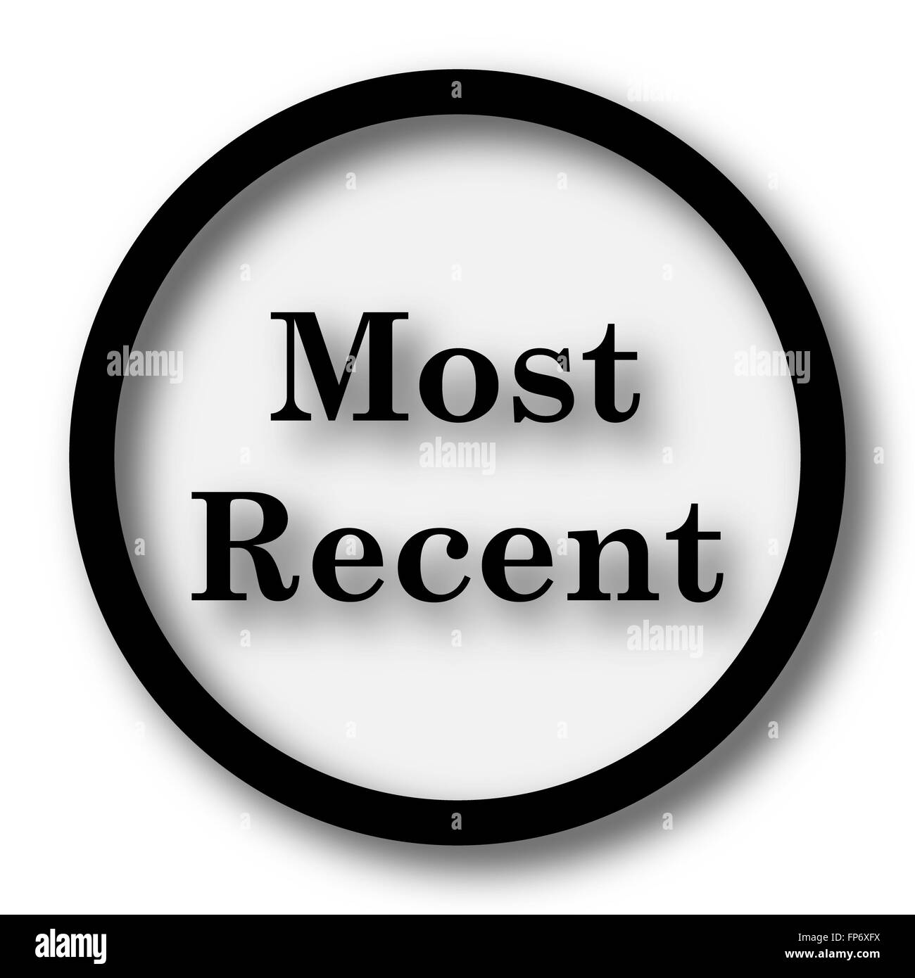 Most recent icon. Internet button on white background Stock Photo - Alamy