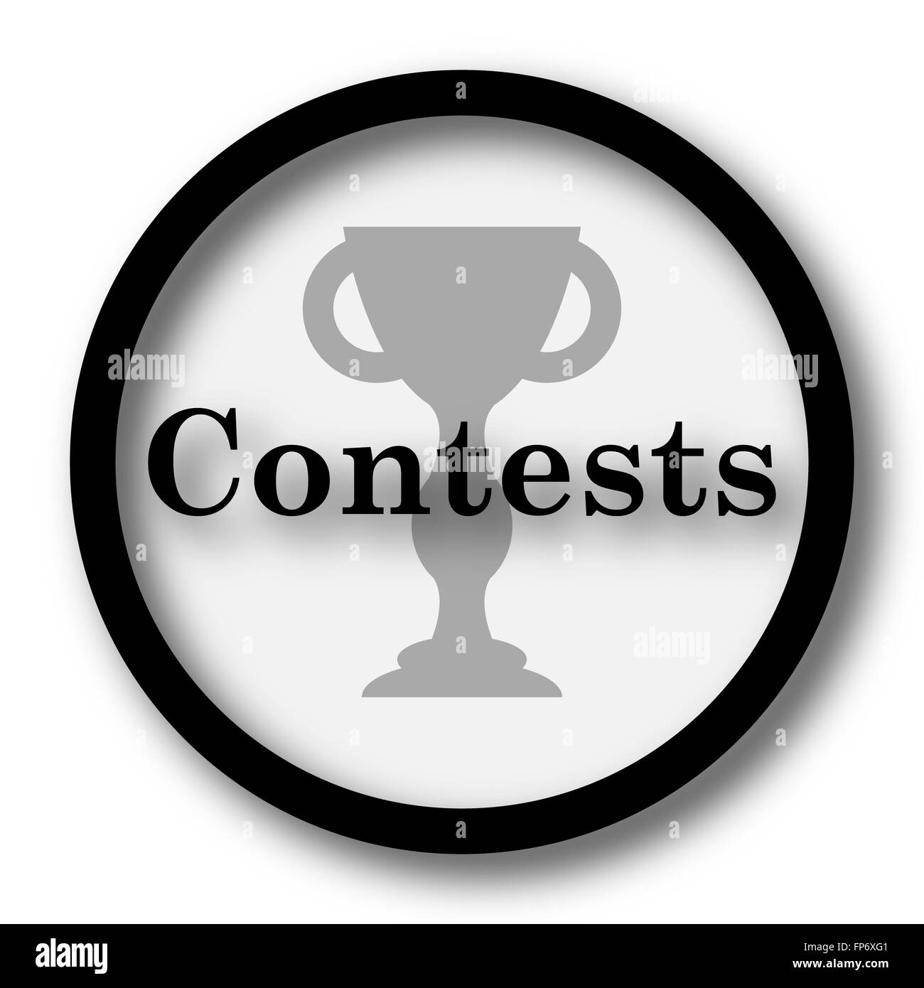 Contests icon. Internet button on white background Stock Photo - Alamy
