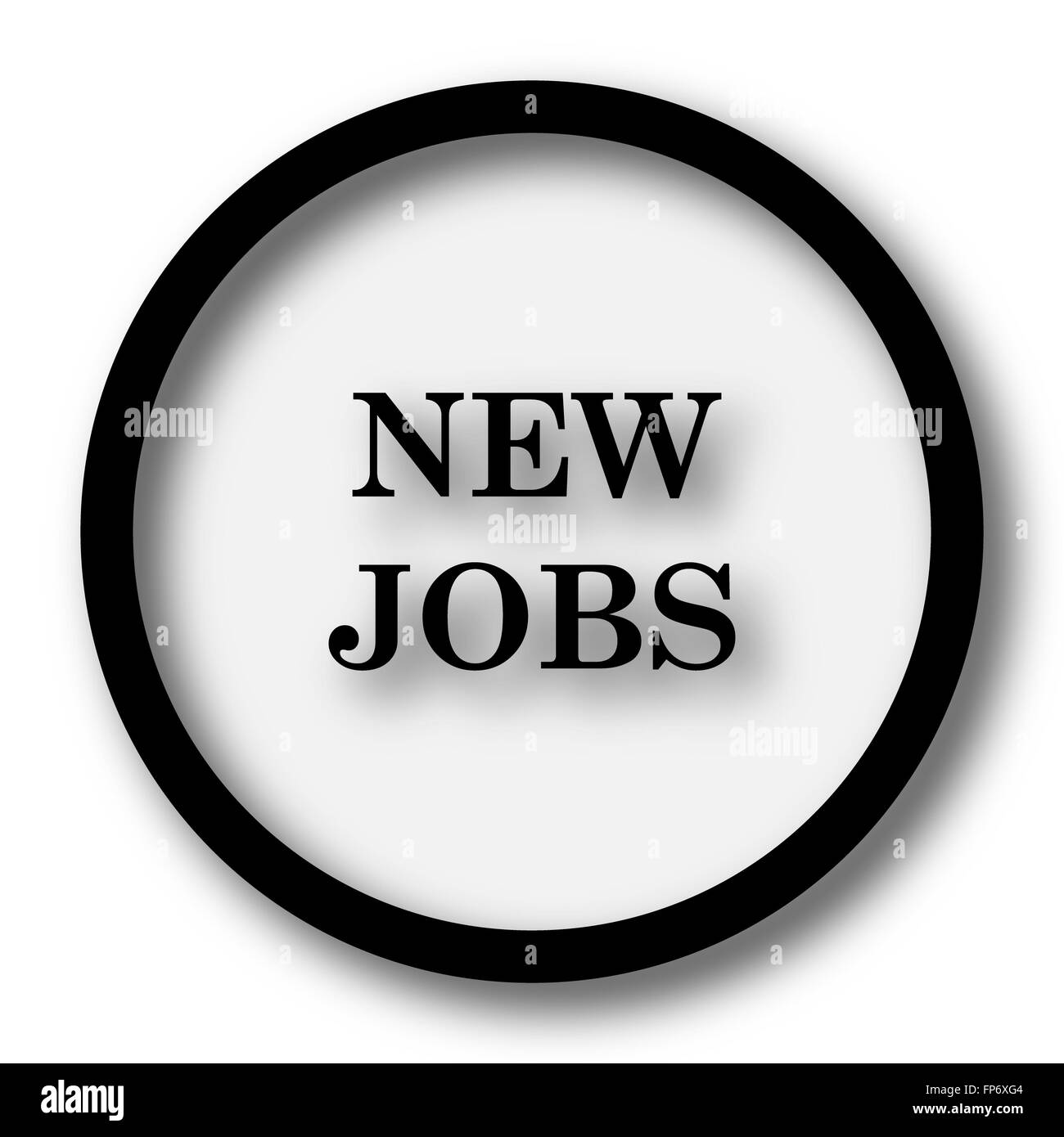 New jobs icon. Internet button on white background Stock Photo - Alamy