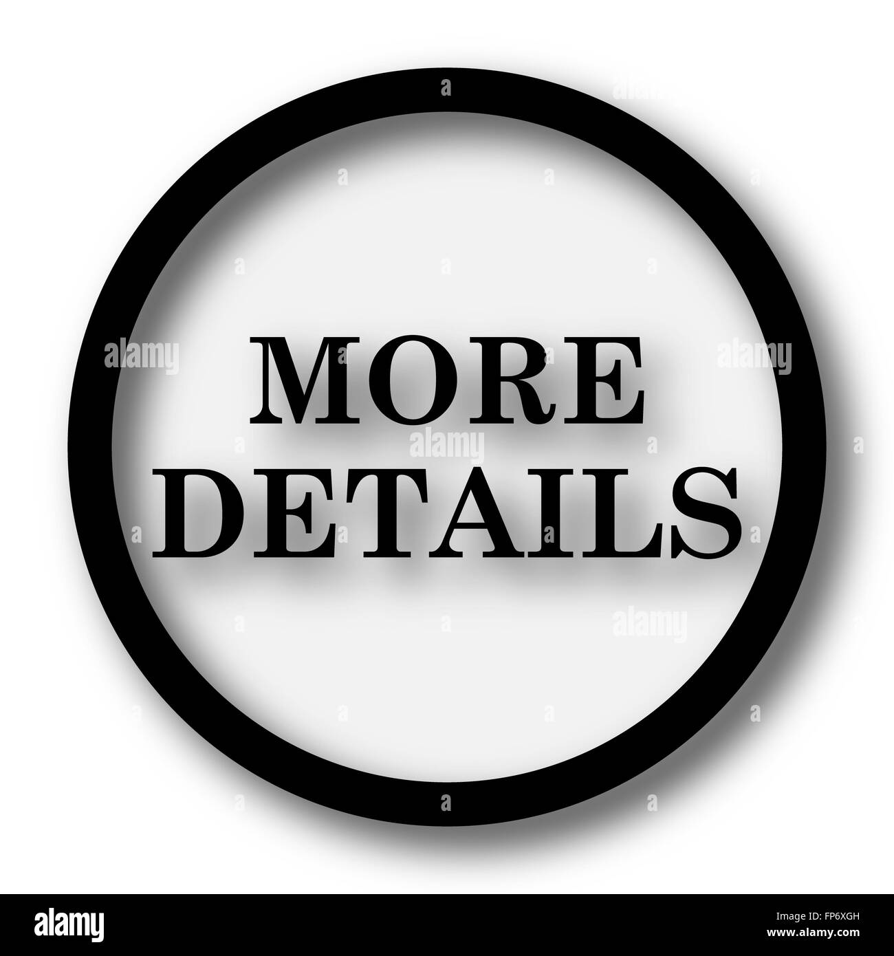More details icon. Internet button on white background Stock Photo - Alamy