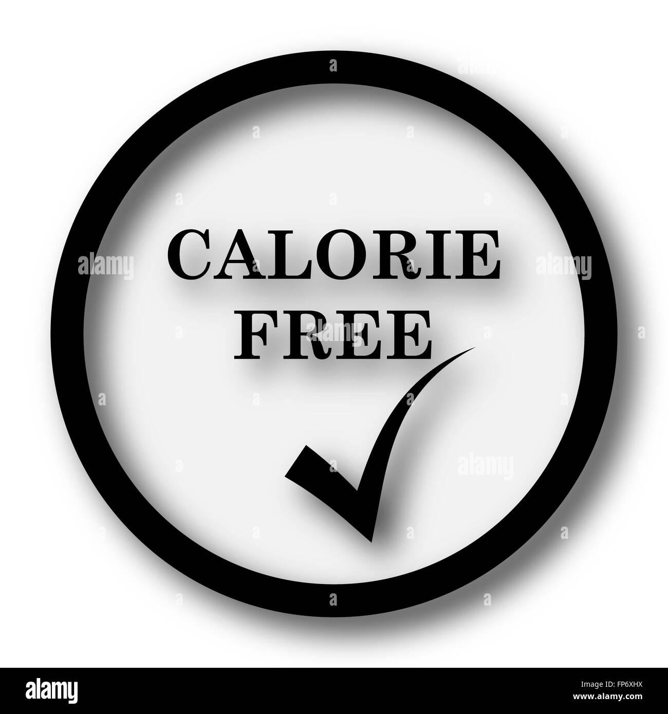 Calorie free icon. Internet button on white background Stock Photo - Alamy
