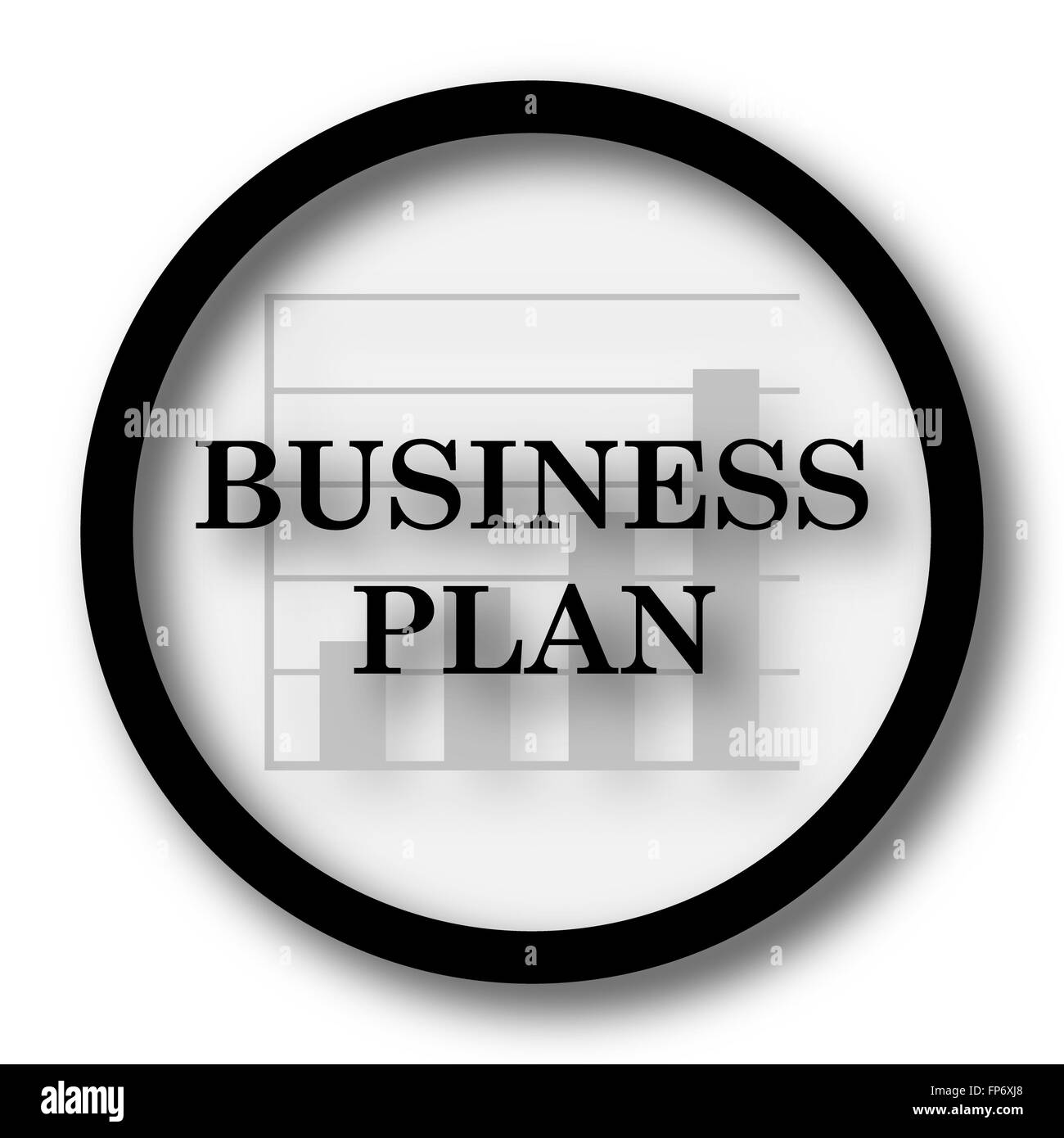 Business plan icon. Internet button on white background Stock Photo - Alamy
