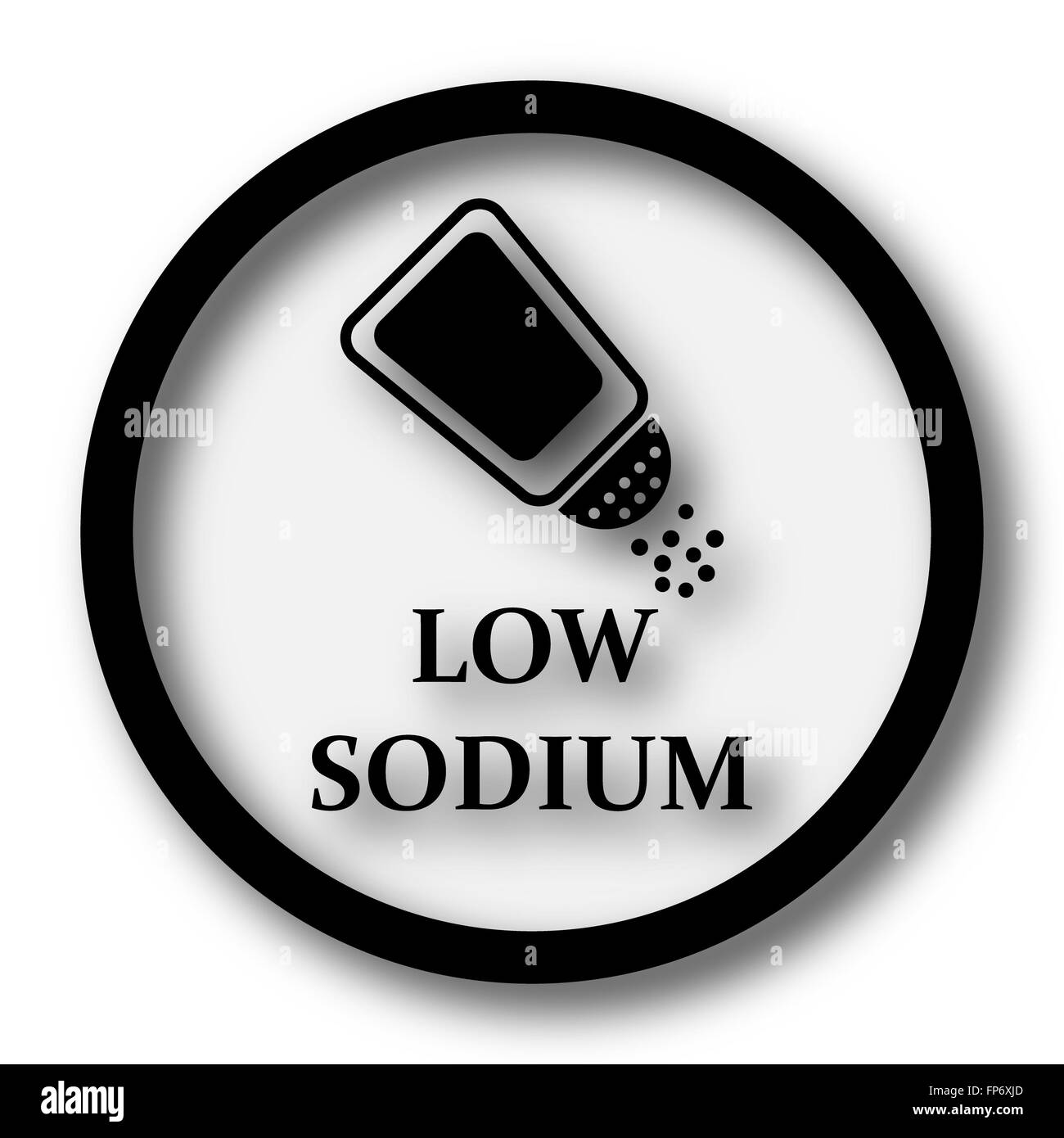 Low sodium icon. Internet button on white background Stock Photo - Alamy