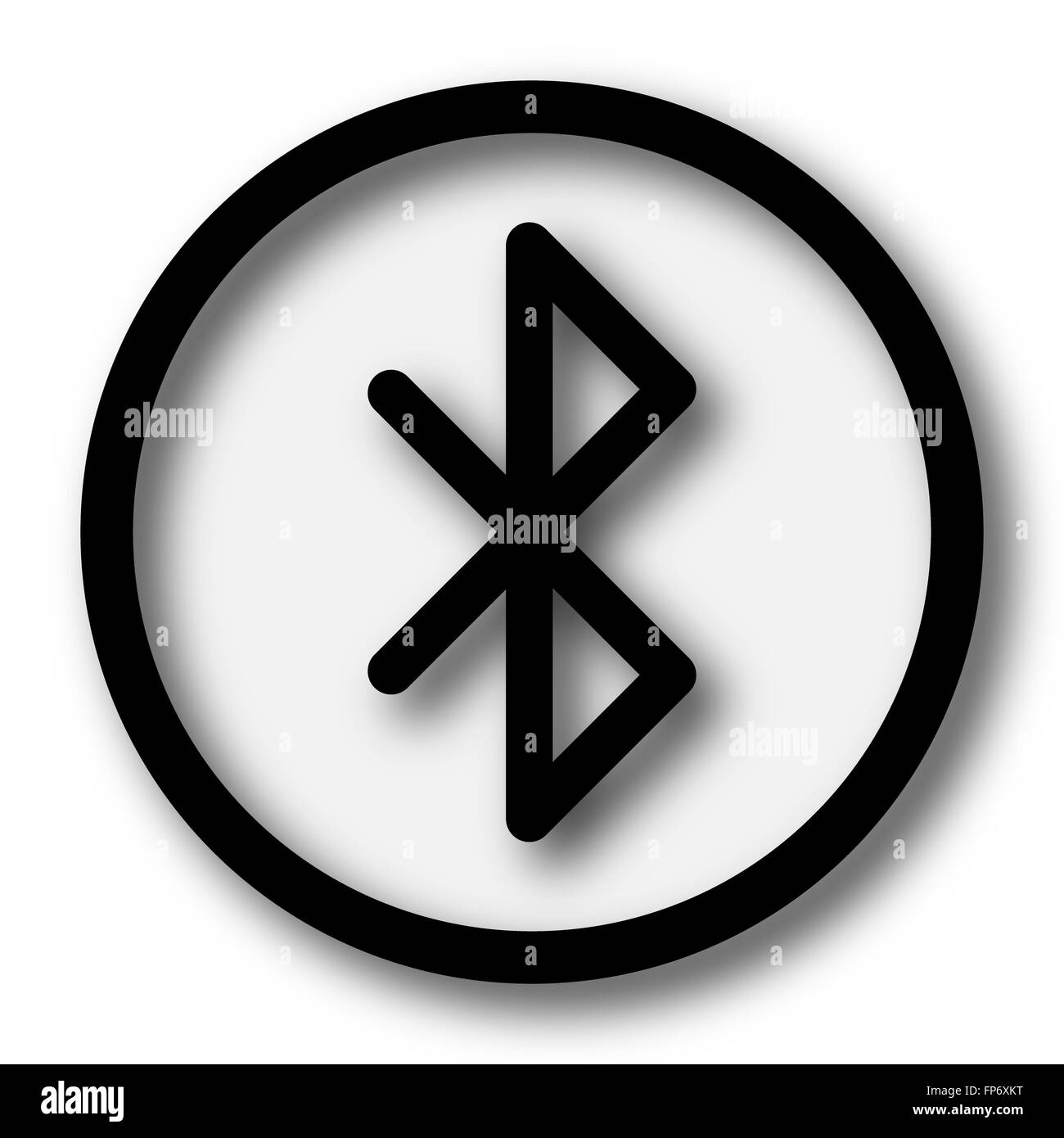 Bluetooth icon. Internet button on white background Stock Photo - Alamy
