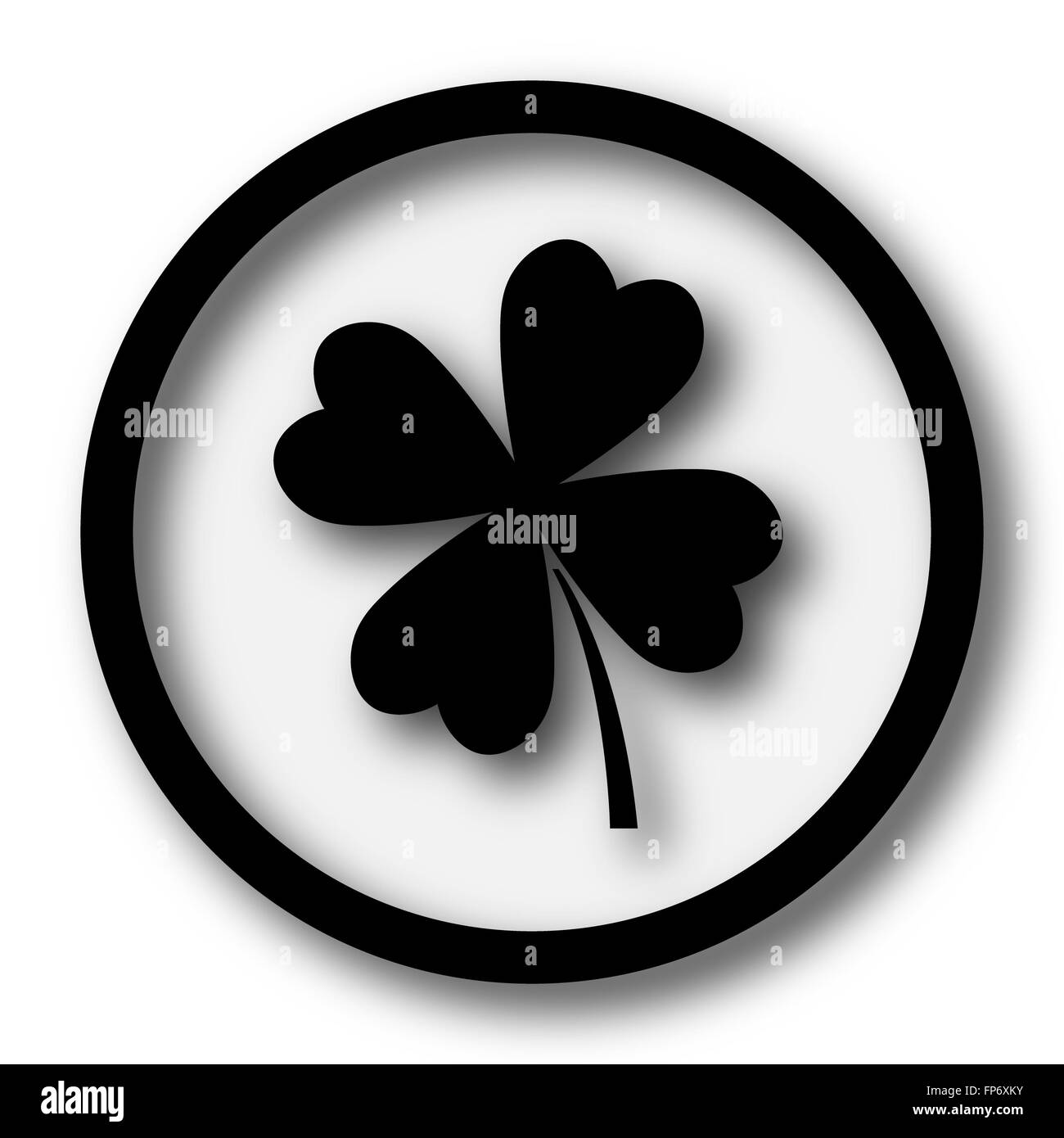 Clover icon. Internet button on white background Stock Photo - Alamy
