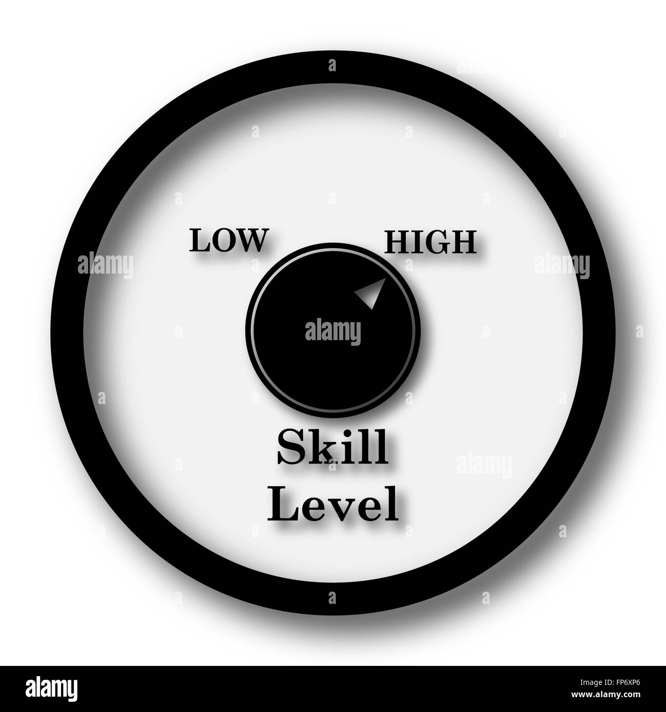 Skill level icon. Internet button on white background Stock Photo - Alamy