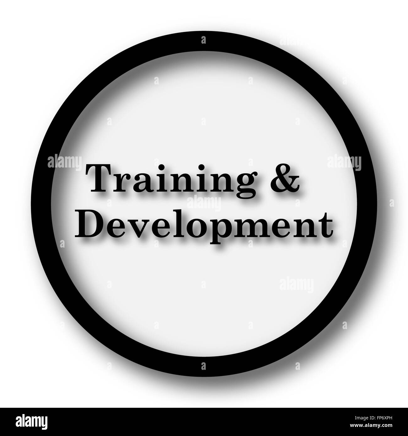 Training and development icon. Internet button on white background ...
