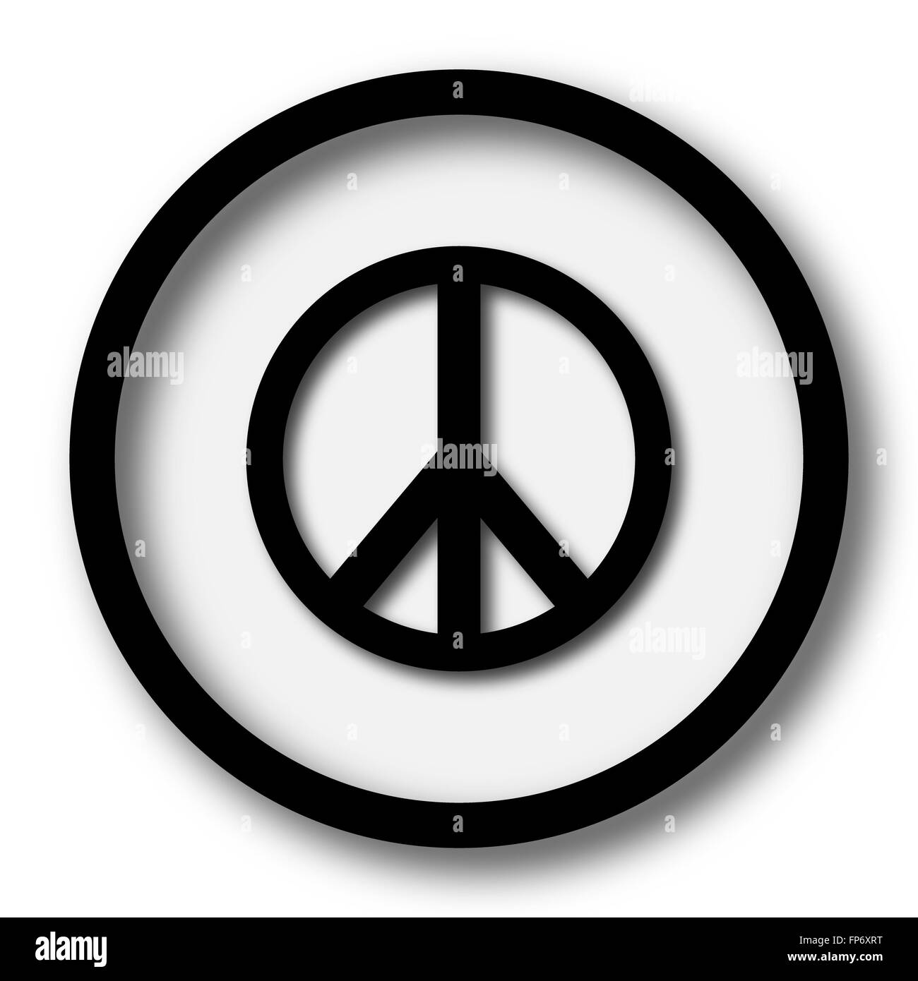 Peace icon. Internet button on white background Stock Photo - Alamy