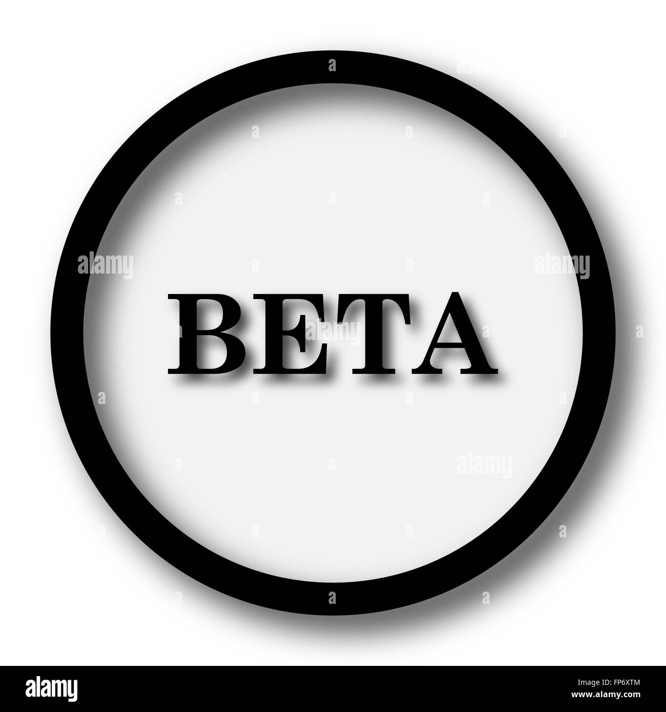 Beta icon. Internet button on white background Stock Photo - Alamy