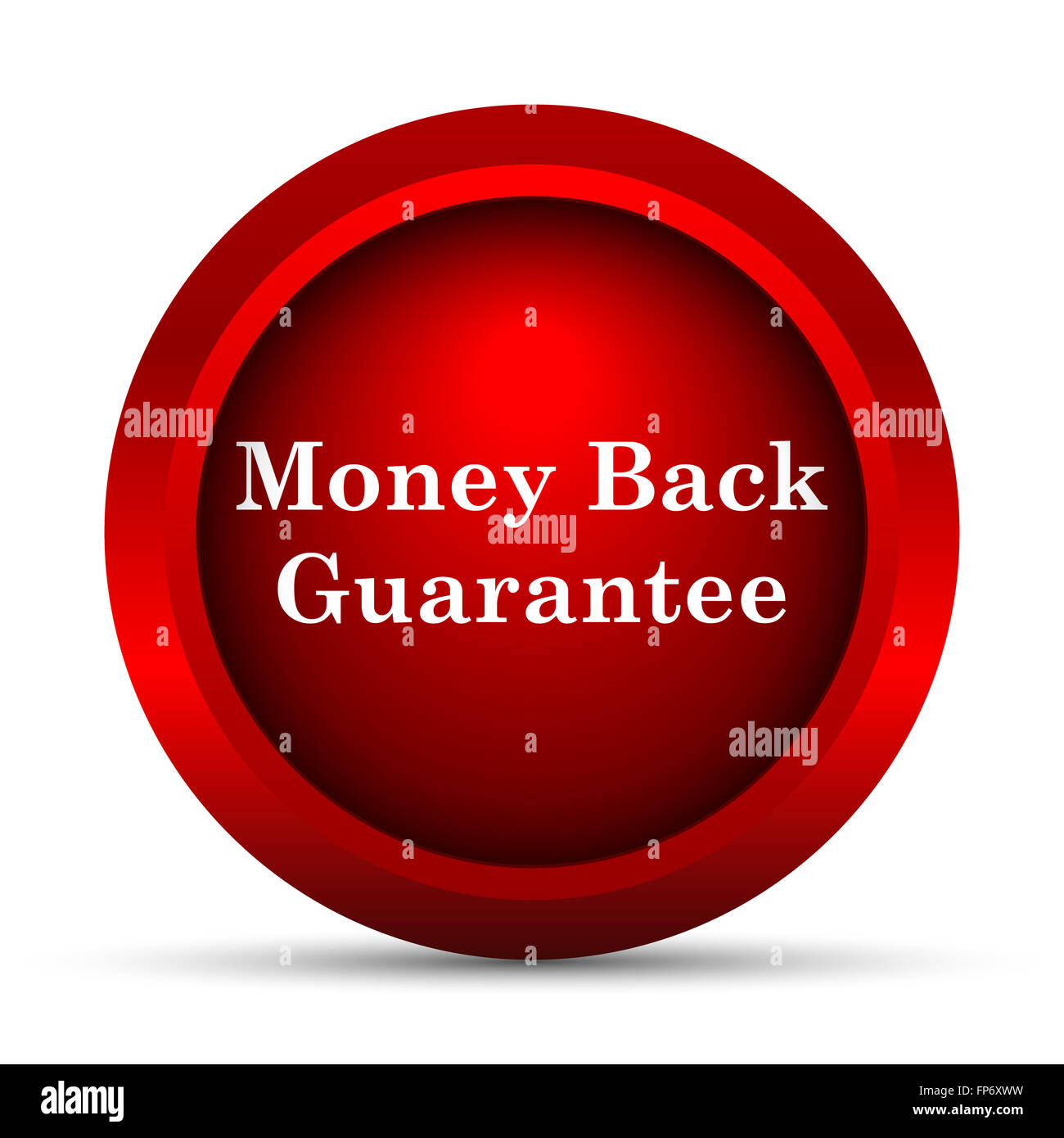 Money back guarantee icon. Internet button on white background Stock ...