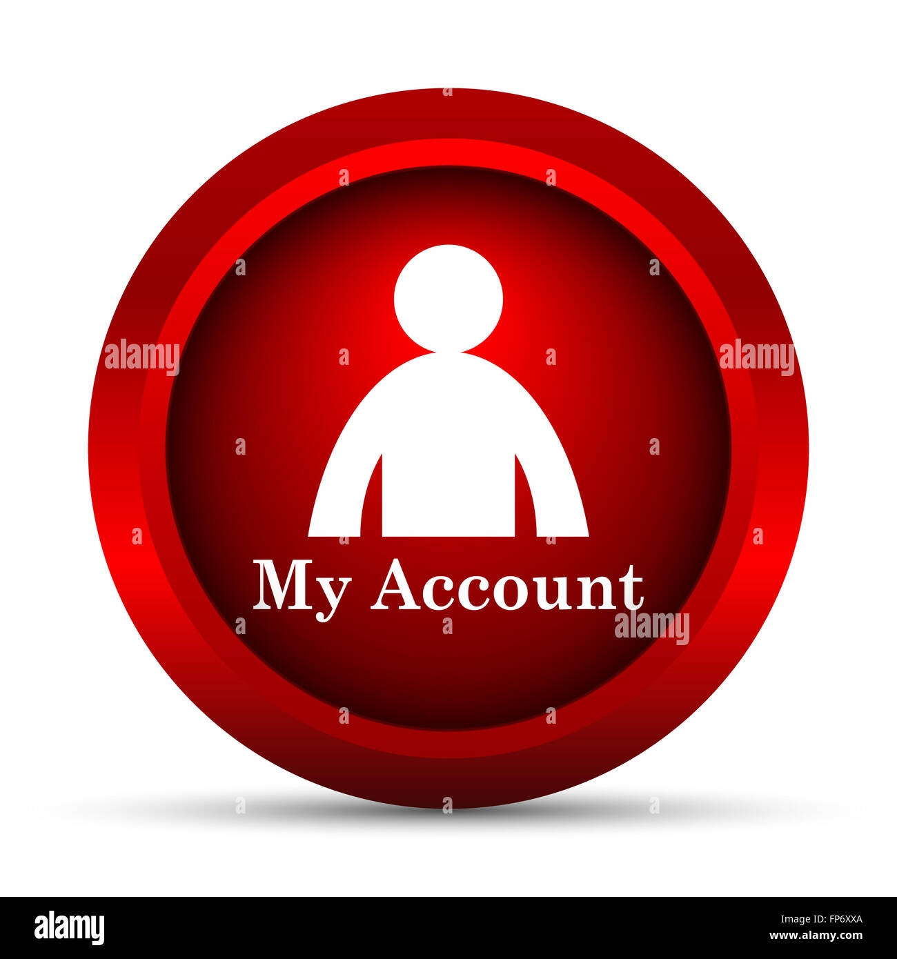 My account icon. Internet button on white background Stock Photo - Alamy