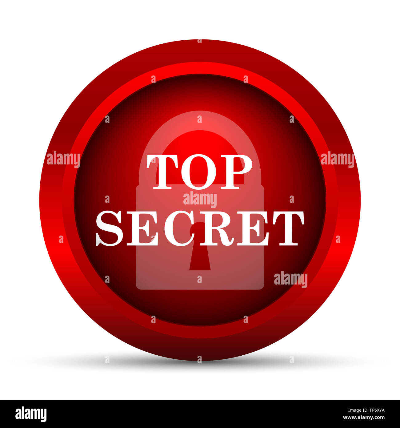 Top secret icon. Internet button on white background Stock Photo - Alamy