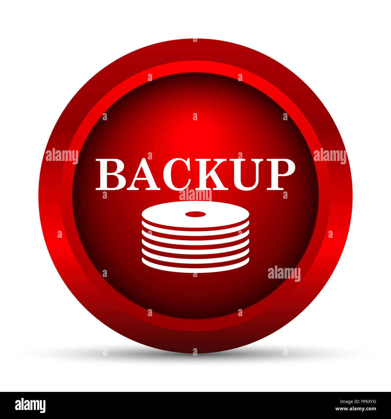 Back-up icon. Internet button on white background Stock Photo - Alamy