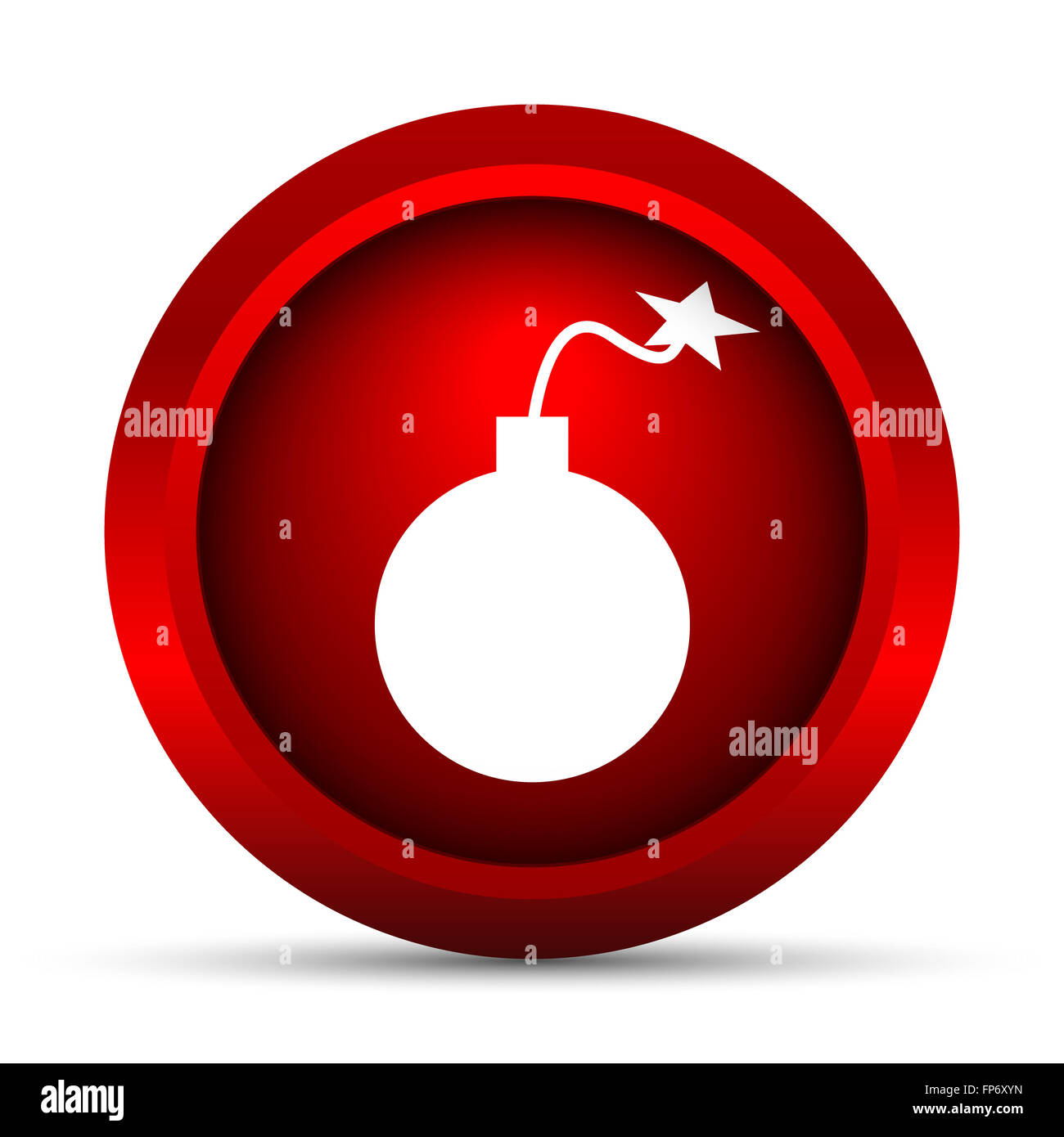 Bomb icon. Internet button on white background Stock Photo - Alamy