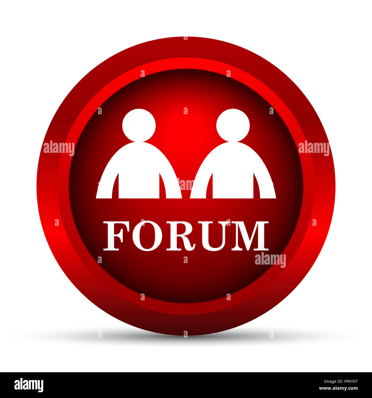 Forum icon. Internet button on white background Stock Photo - Alamy