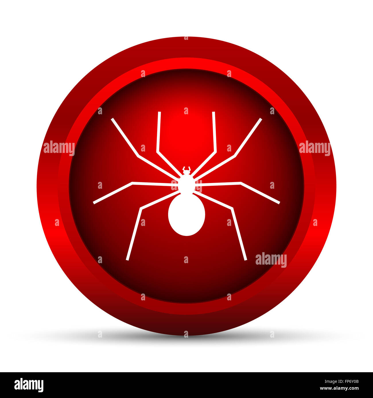 Spider icon. Internet button on white background Stock Photo - Alamy