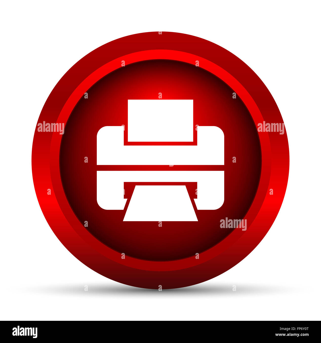 Printer icon. Internet button on white background Stock Photo - Alamy